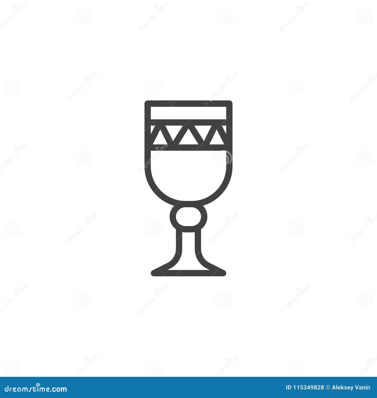 Icono Del Esquema De La Cáliz Ilustración del Vector - Ilustración de ...