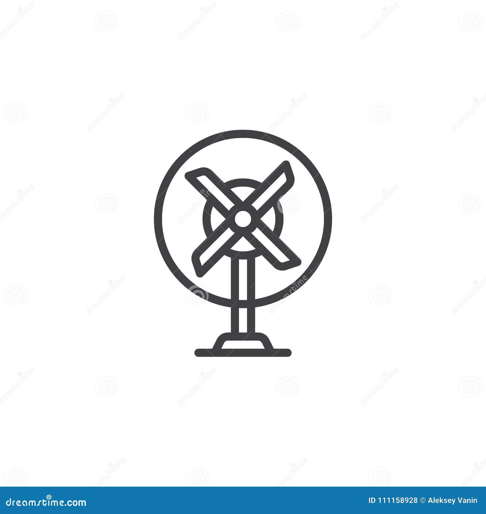 Icono Del Esquema De La Fan De Tabla Ilustración del Vector ...