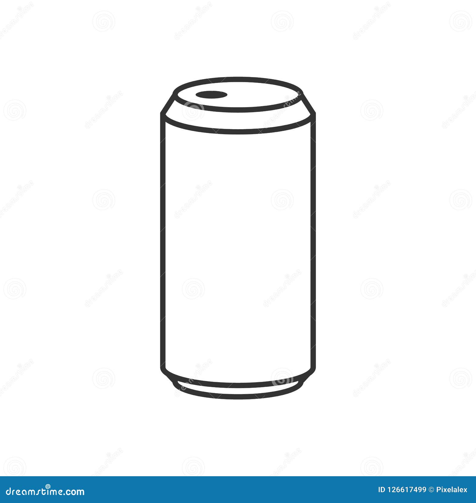 Icono Del Esquema De La Lata De Cerveza Ilustración del Vector ...