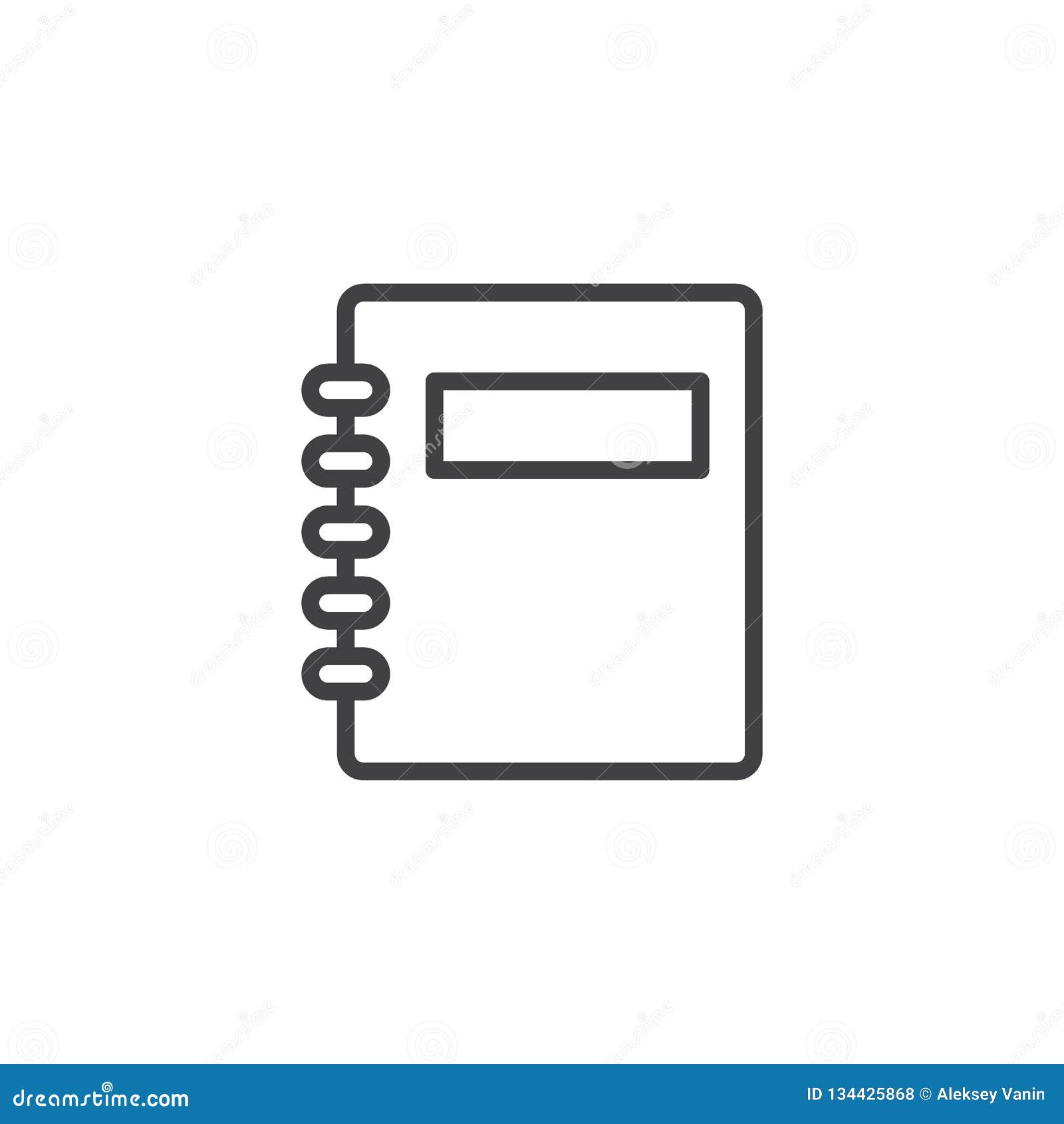 Icono Del Esquema De La Libreta Ilustración del Vector - Ilustración de ...