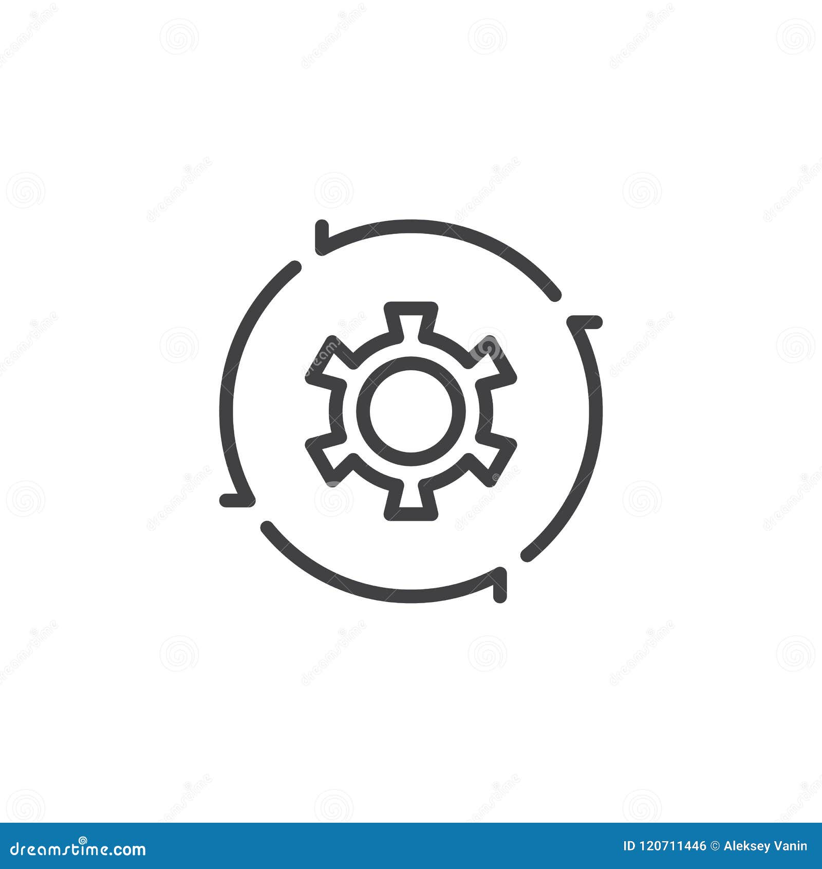 Icono Del Esquema De La Preferencia Del Ajuste Ilustración Del Vector