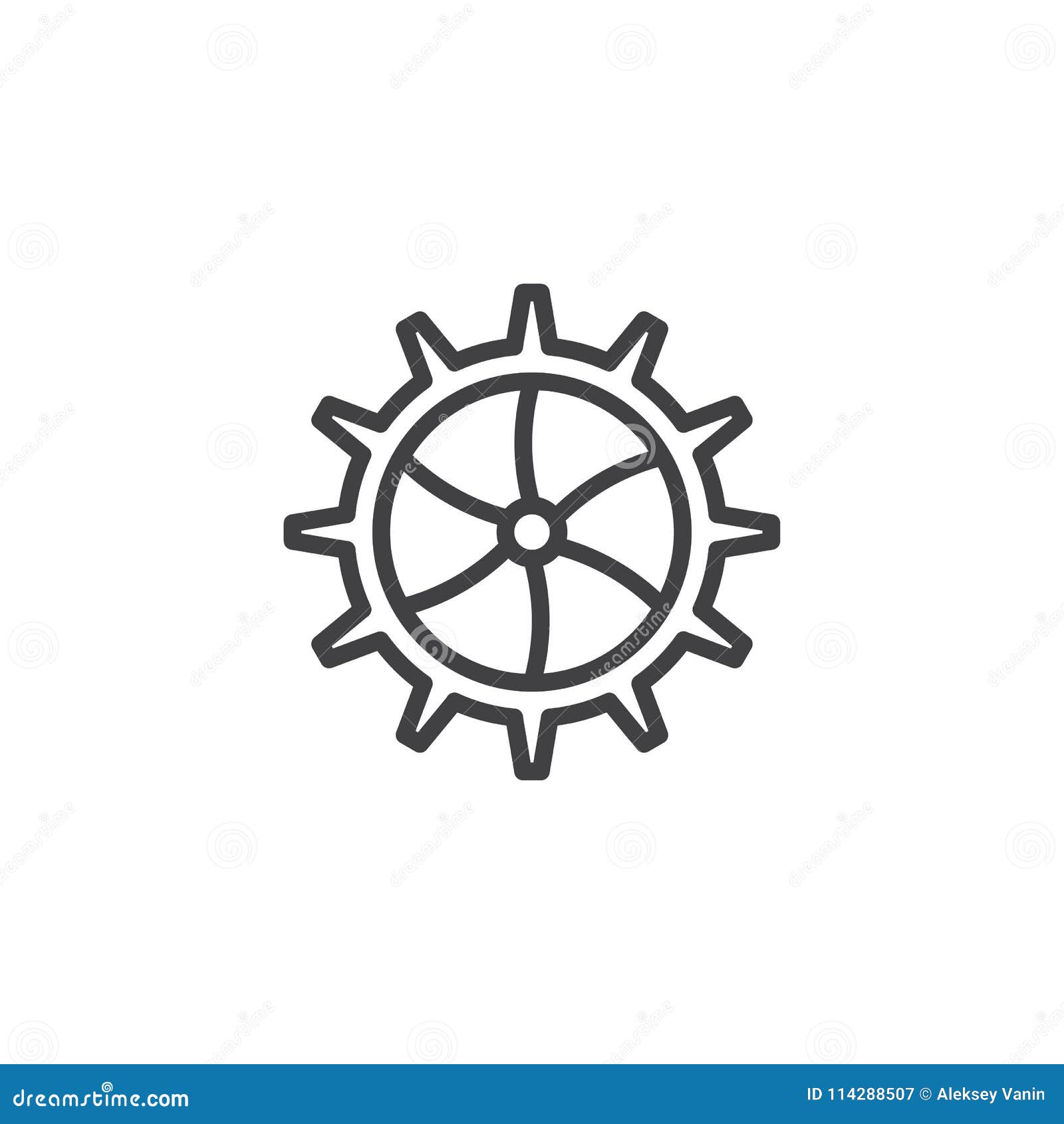 Icono Del Esquema De La Rueda De Engranaje Ilustración del Vector ...