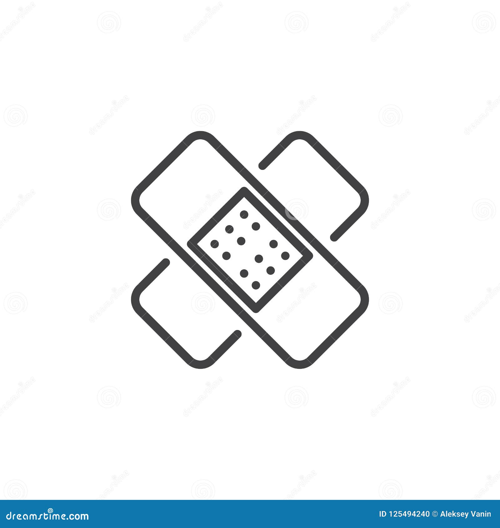 Icono Del Esquema De La Tirita Ilustración del Vector - Ilustración de ...