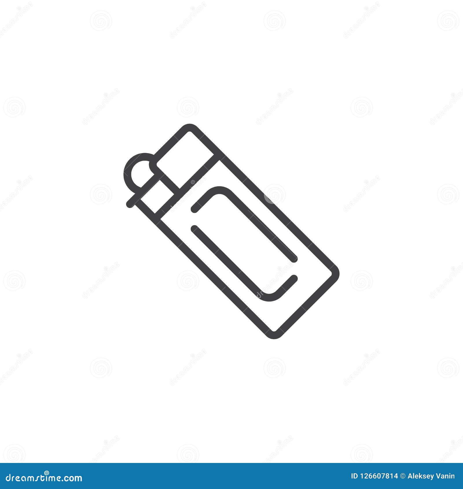 Icono Del Esquema Del Encendedor De Gas Ilustración del Vector ...