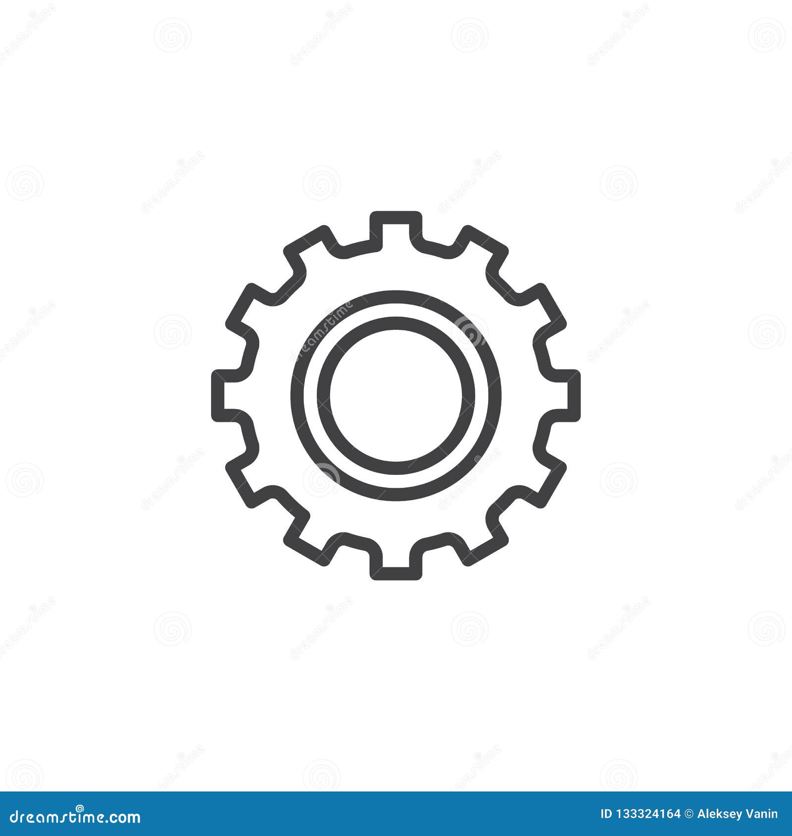 Icono Del Esquema Del Engranaje De Los Ajustes Ilustración del Vector ...