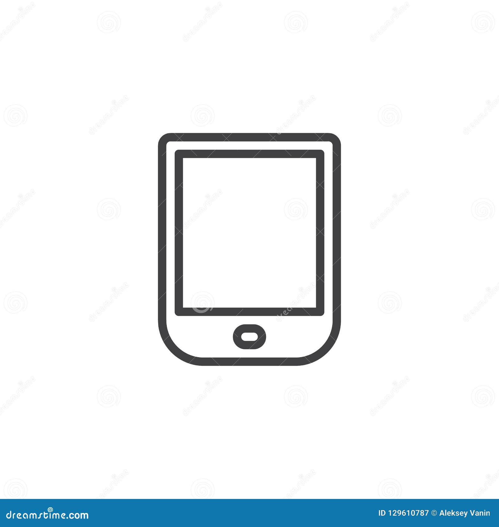 Icono Del Esquema Del Lector De Ebook Ilustración del Vector ...