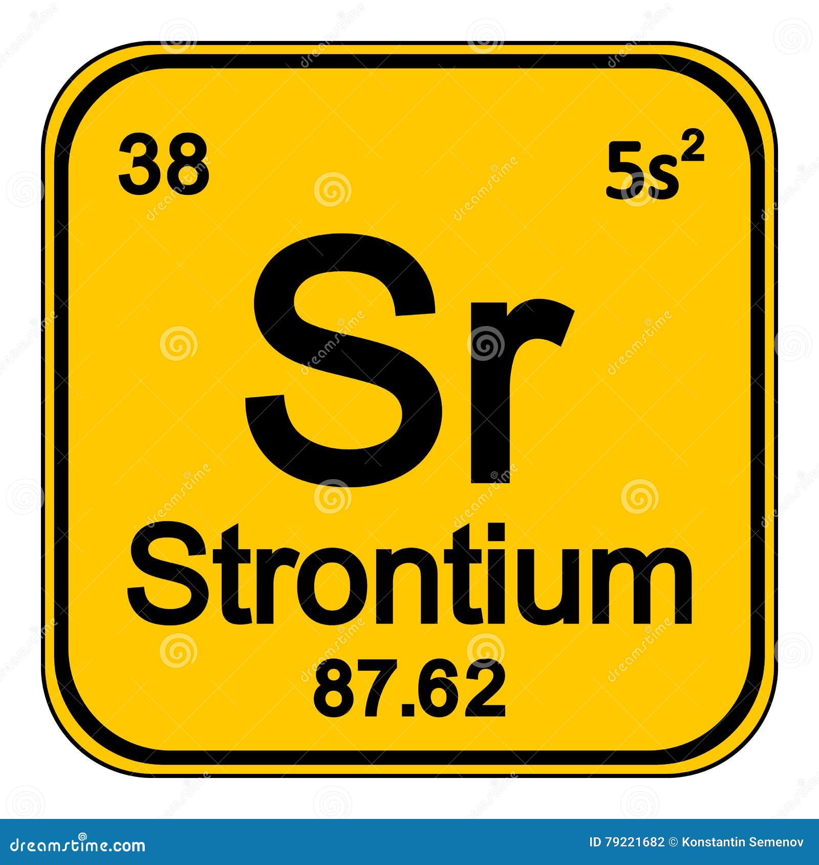 Icono Del Estroncio Del Elemento De Tabla Periódica Stock de ...