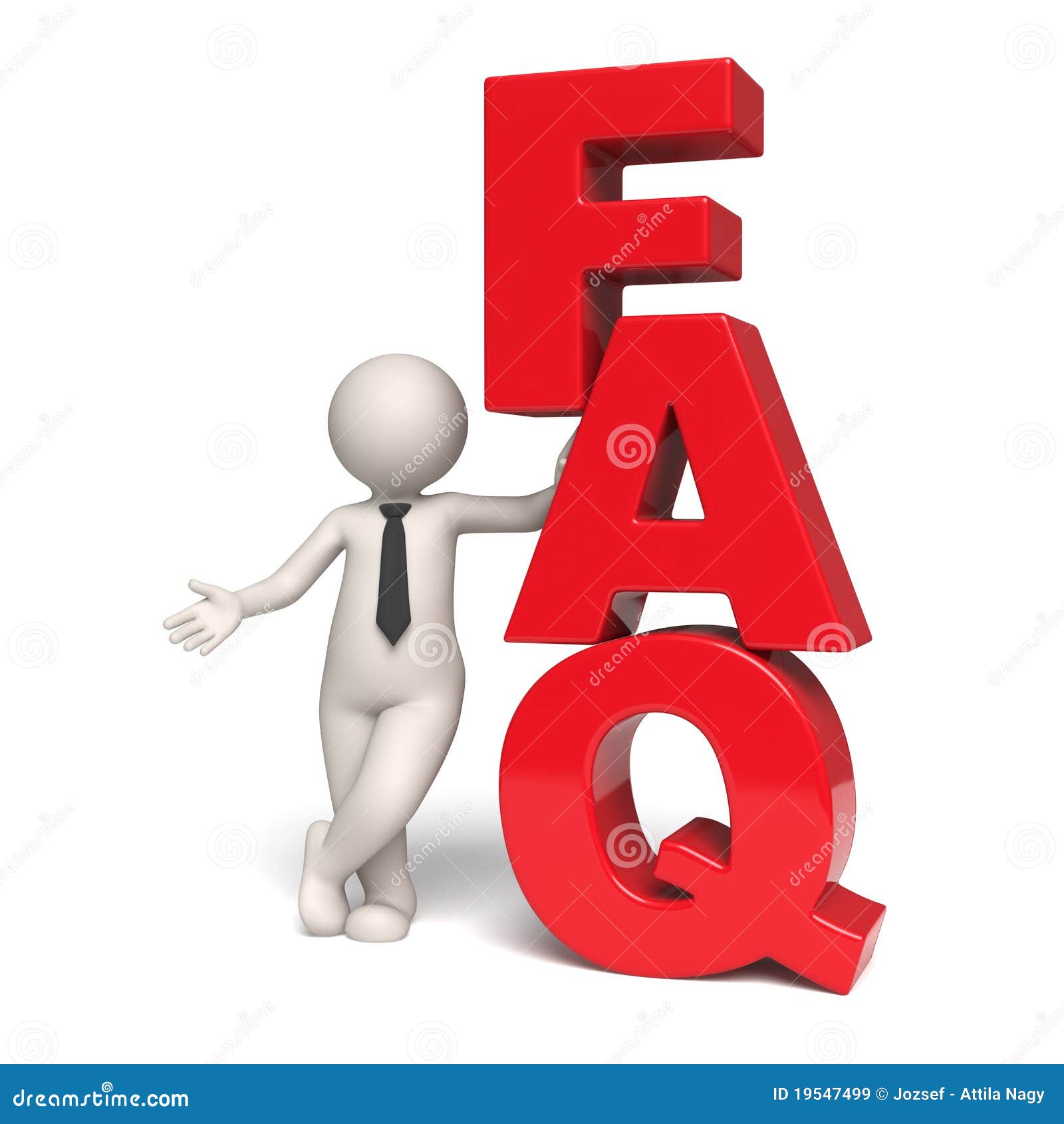 Icono del FAQ - hombre 3d stock de ilustración. Ilustración de lazo ...