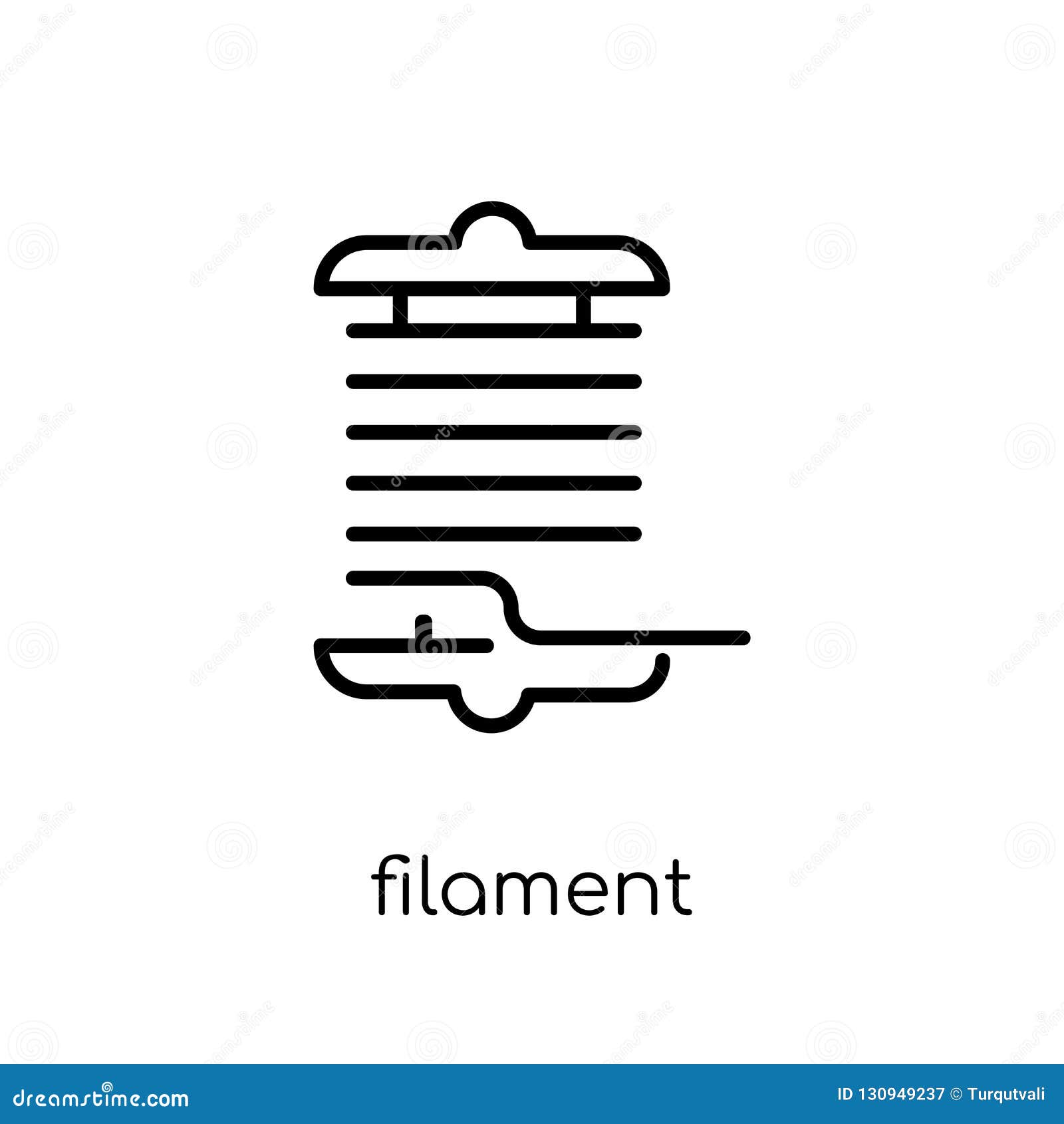 Icono del filamento ilustración del vector. Ilustración de conducido ...