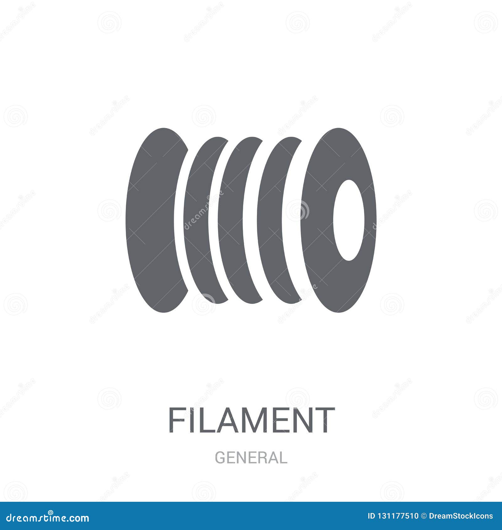 Icono del filamento ilustración del vector. Ilustración de alambre ...