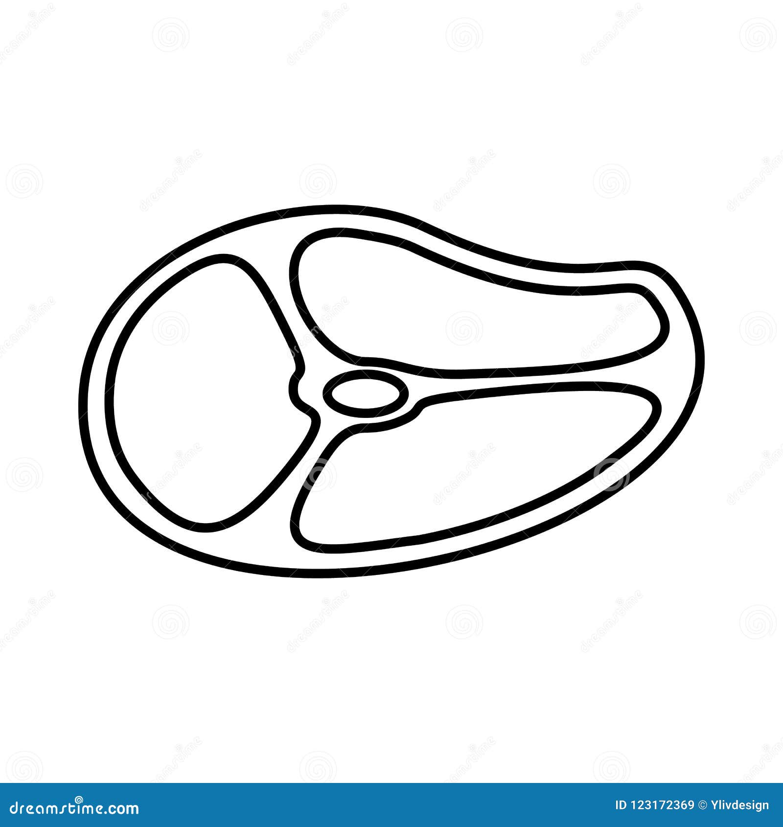 Icono Del Filete, Estilo Del Esquema Stock de ilustración - Ilustración ...