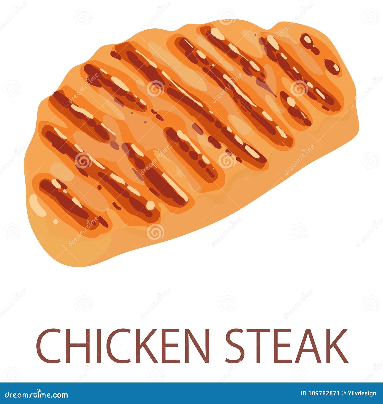 Icono Del Filete Del Pollo, Estilo Isométrico Ilustración del Vector ...