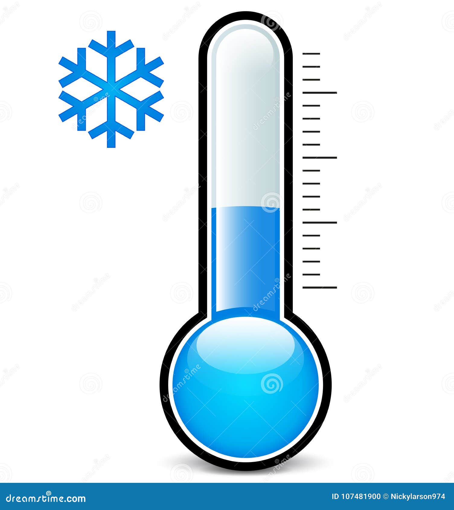 Icono Del Frío Del Termómetro Ilustración del Vector - Ilustración de ...