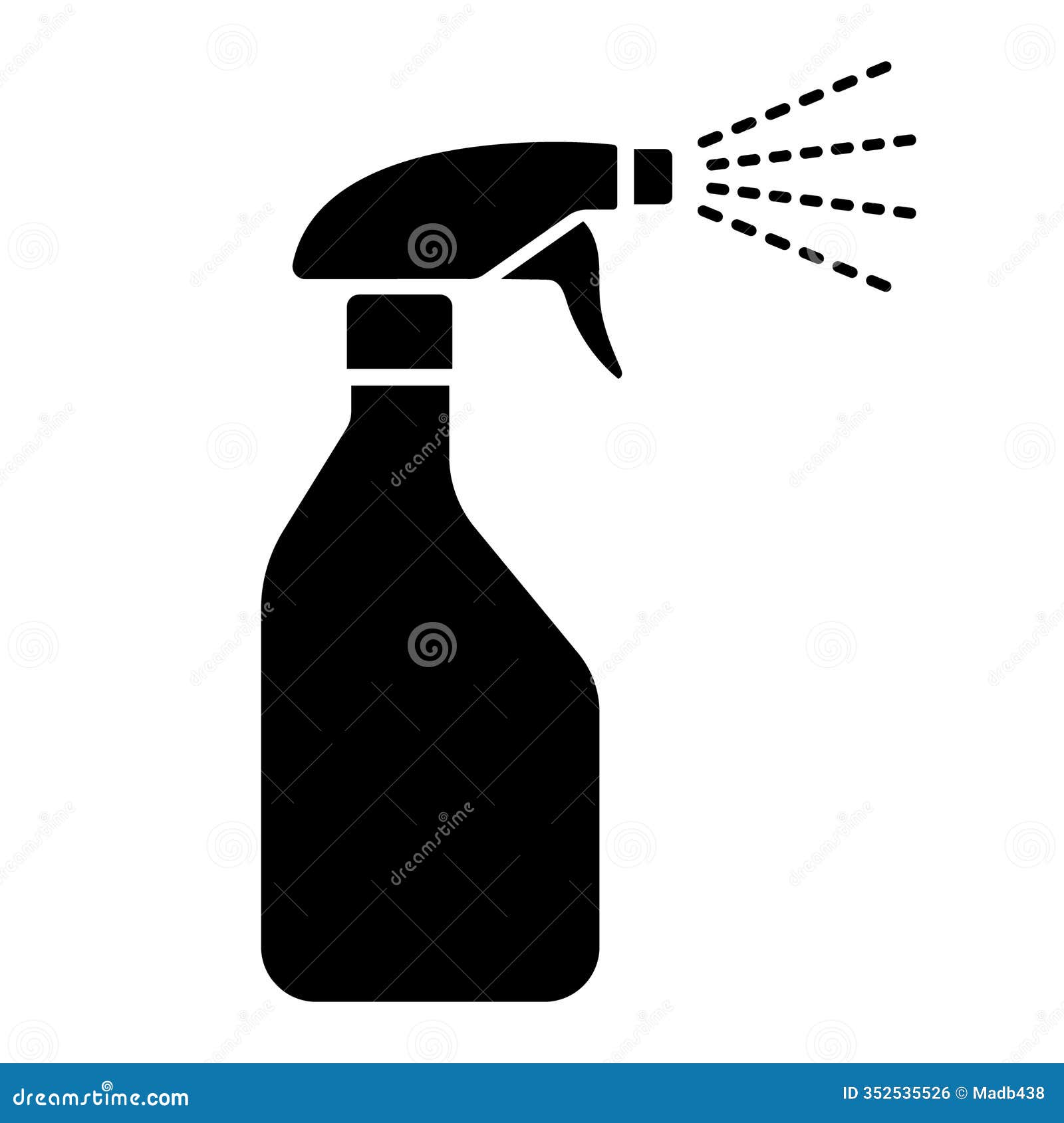 Icono Del Frasco De Spray En Forma Plana. Stock de ilustración ...