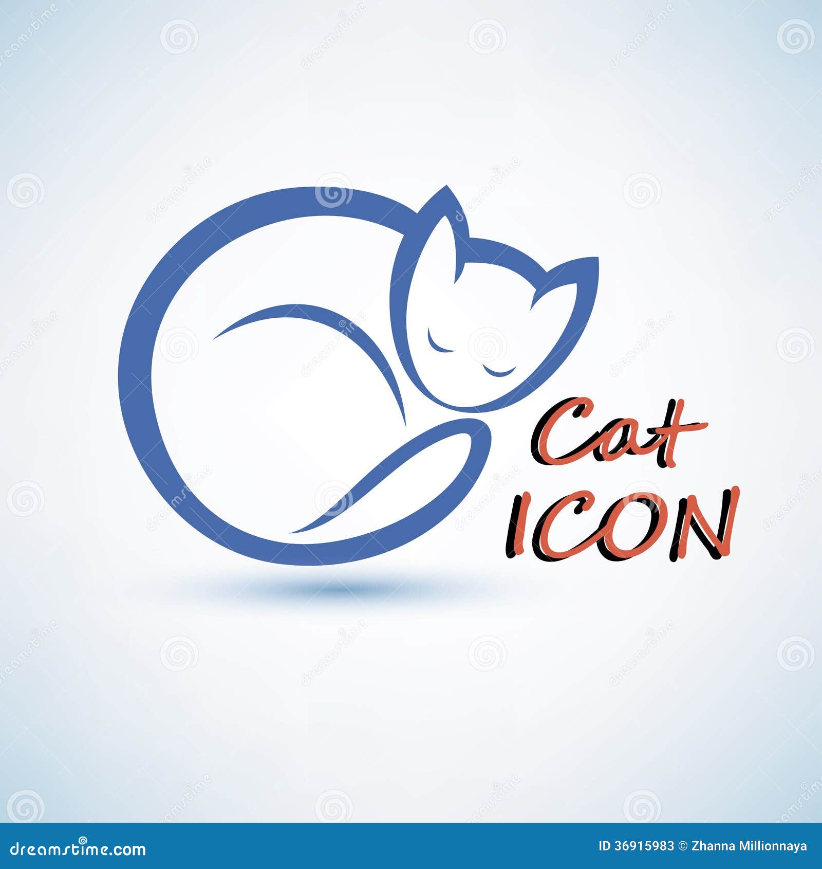 Icono del gato ilustración del vector. Ilustración de icono - 36915983