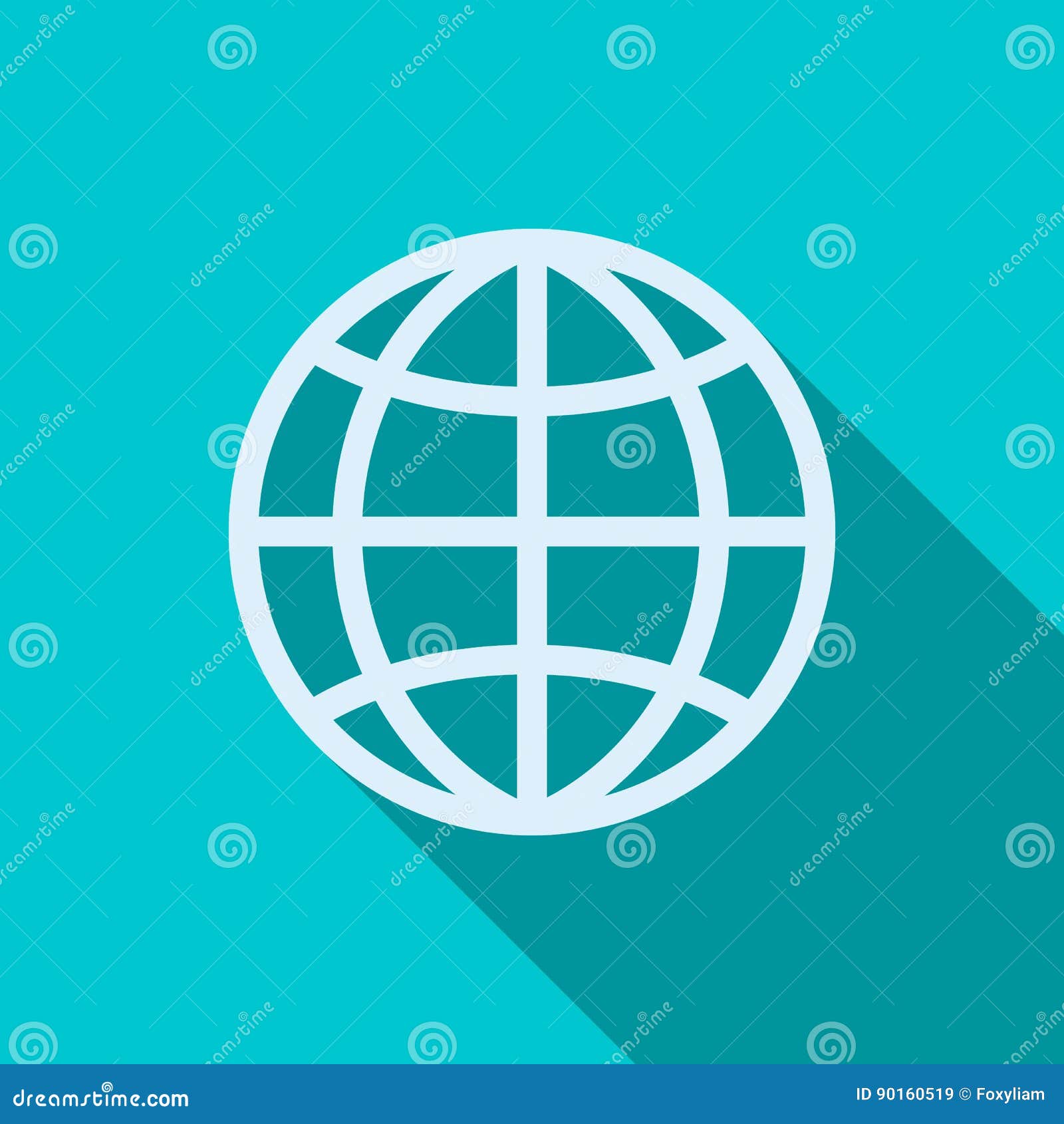 Icono Del Globo En Estilo Plano Ilustración del Vector - Ilustración de ...