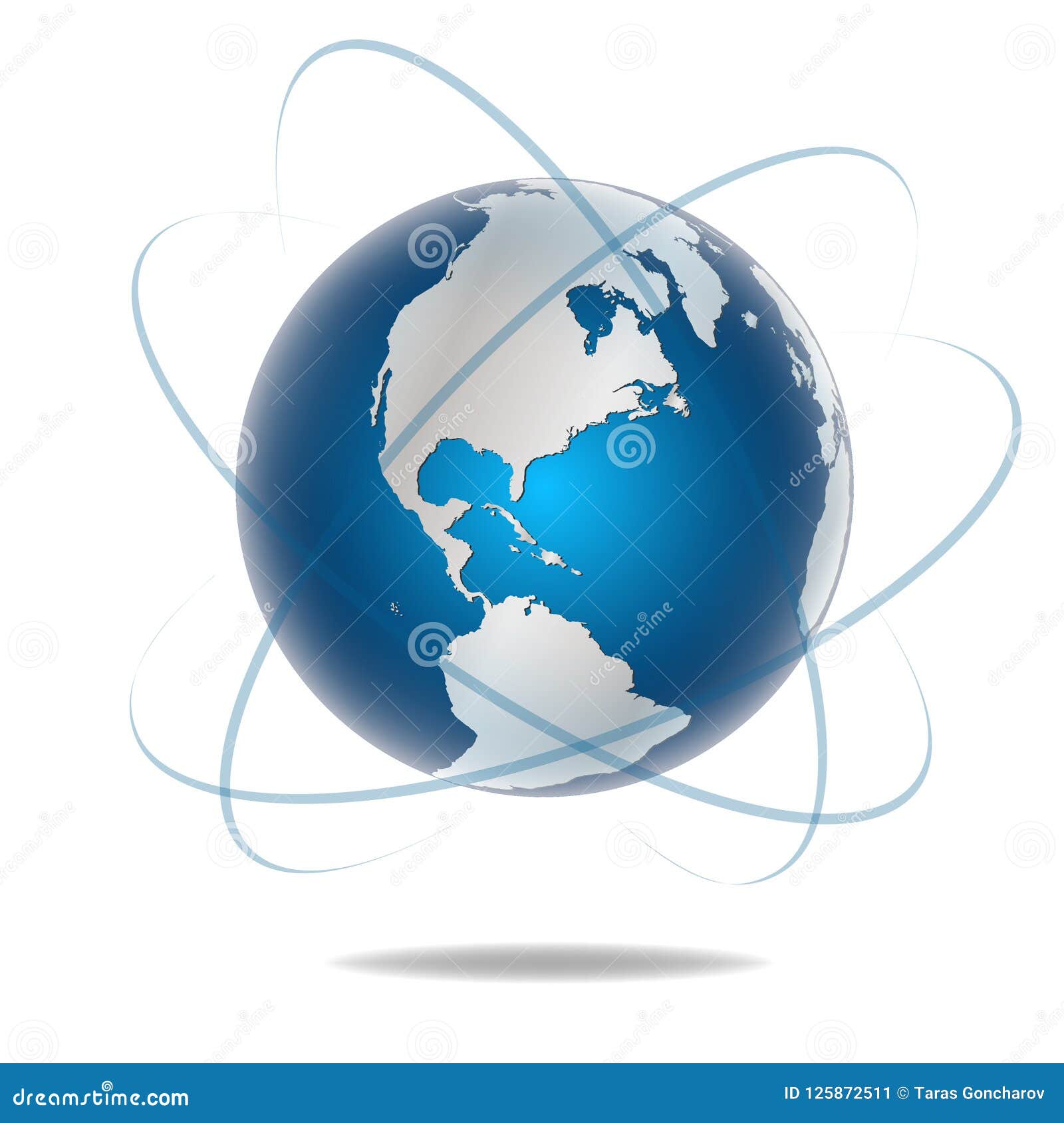 Icono Del Globo Del Vector Del Mundo Ilustración del Vector ...