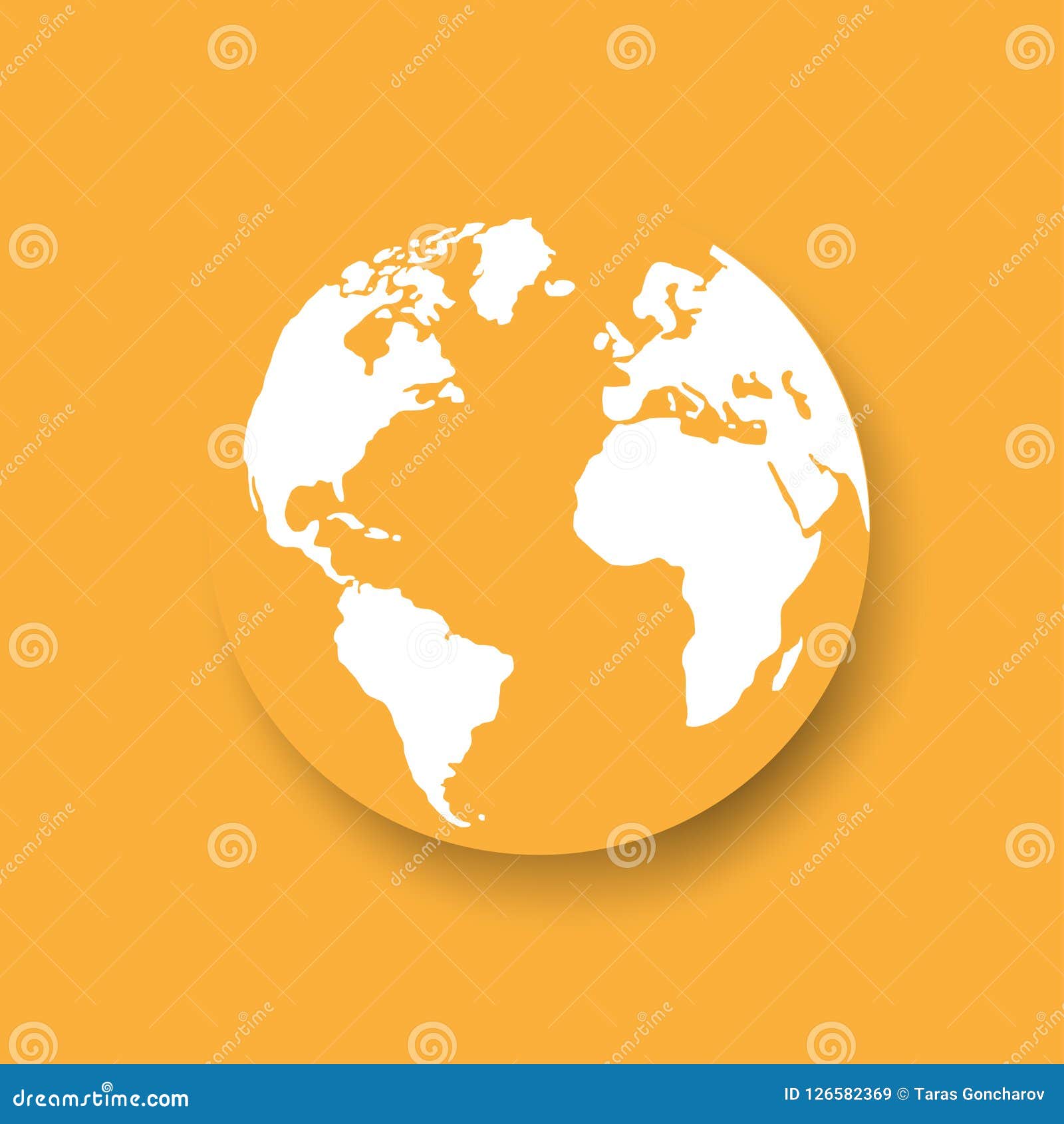 Icono Del Globo Del Vector Del Mundo Ilustración del Vector ...