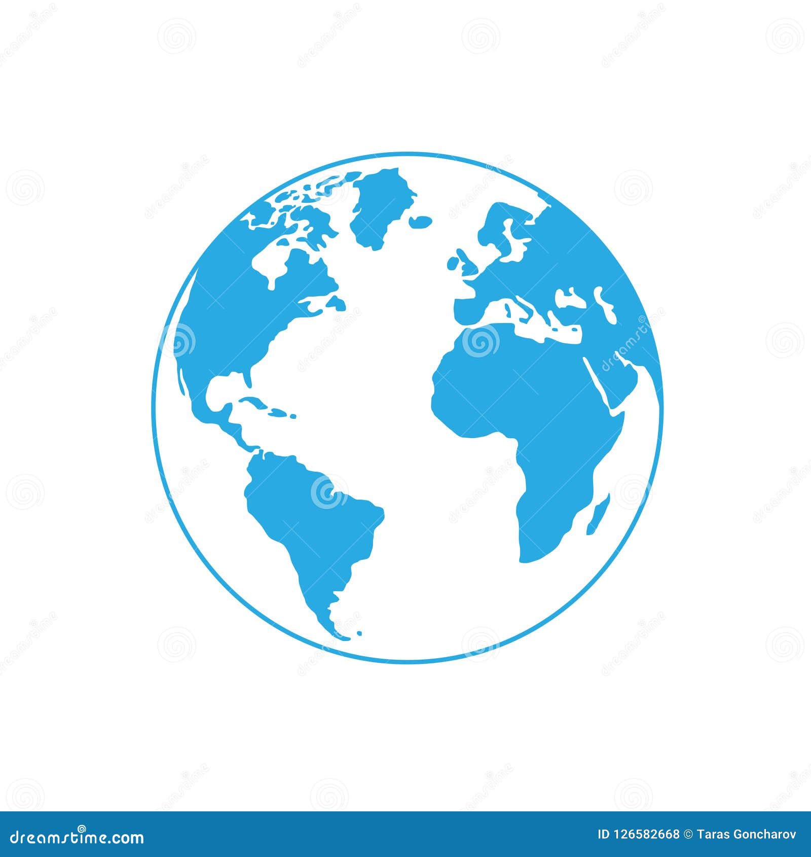 Icono Del Globo Del Vector Del Mundo Ilustración del Vector ...