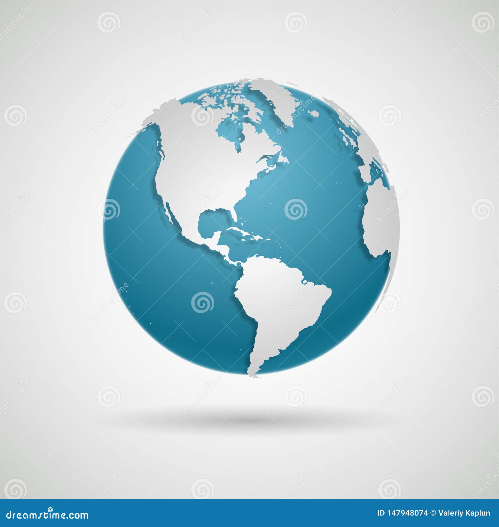Icono Del Globo - Vector Redondo Del Mapa Del Mundo Stock de ...