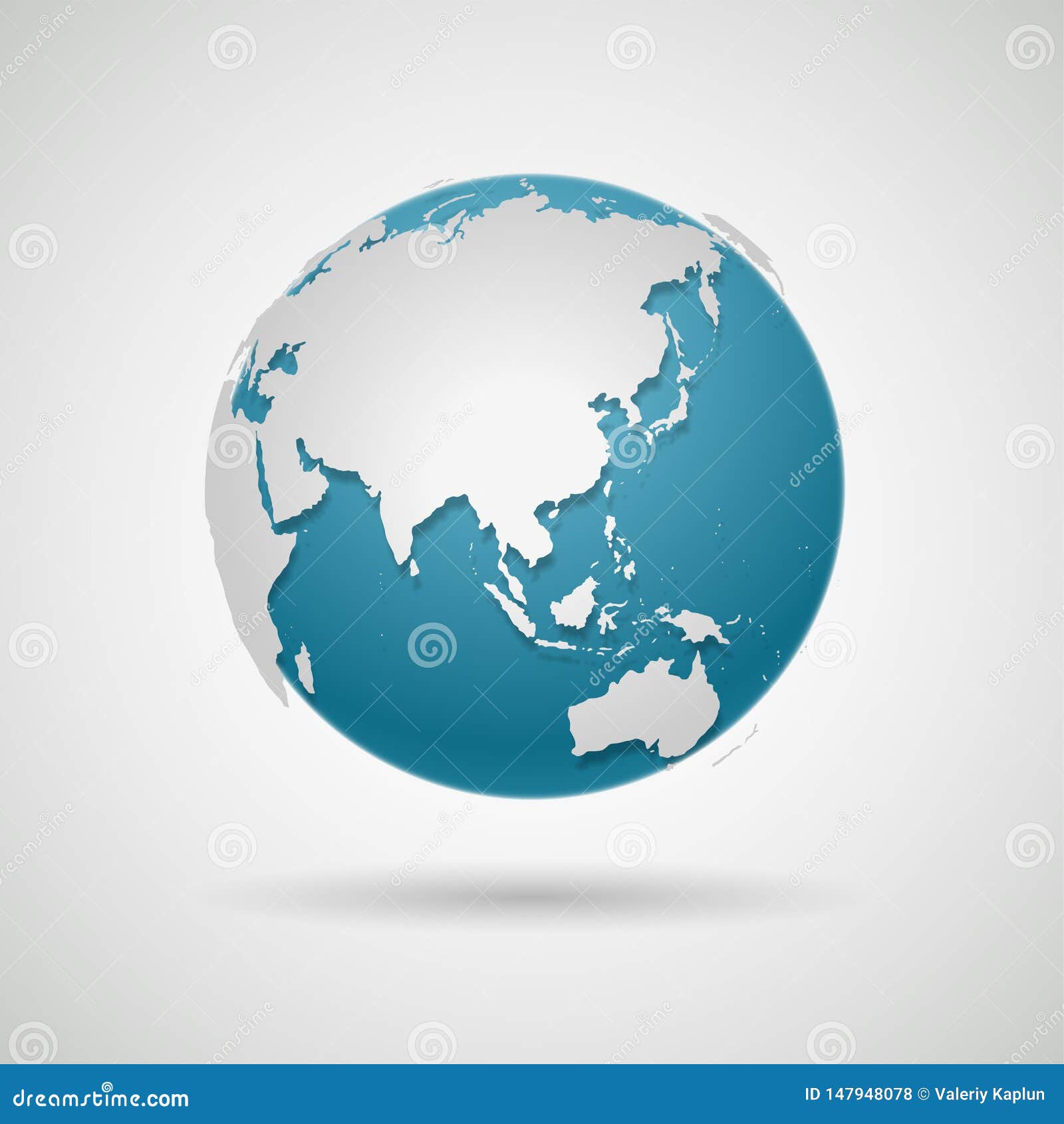 Icono Del Globo - Vector Redondo Del Mapa Del Mundo Stock de ...