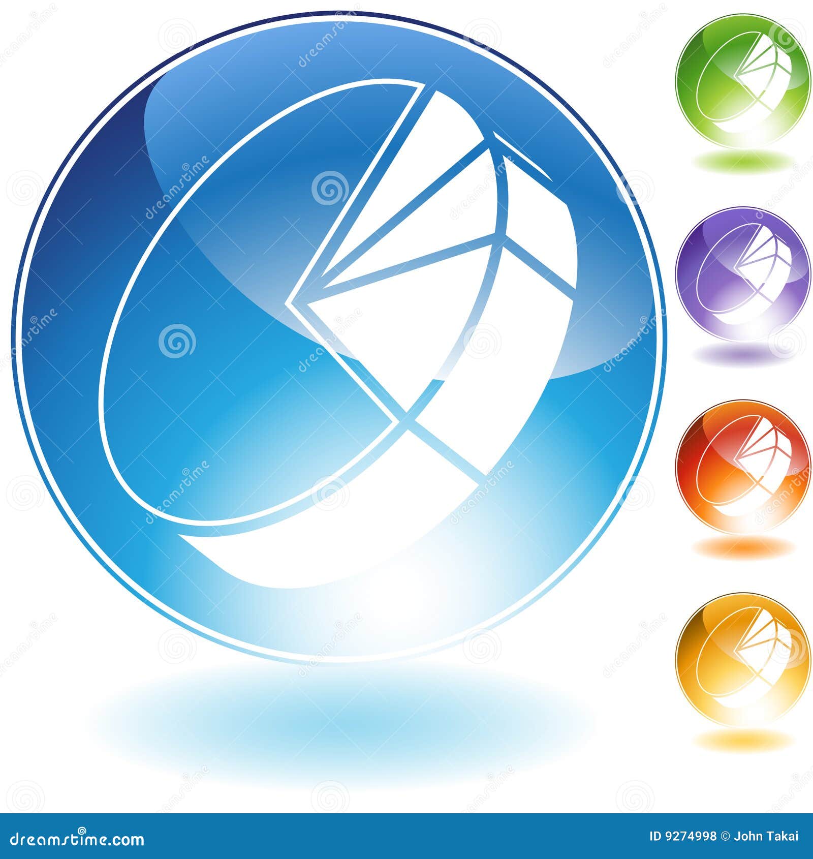 Icono Del Gráfico De Sectores Ilustración del Vector - Ilustración de ...