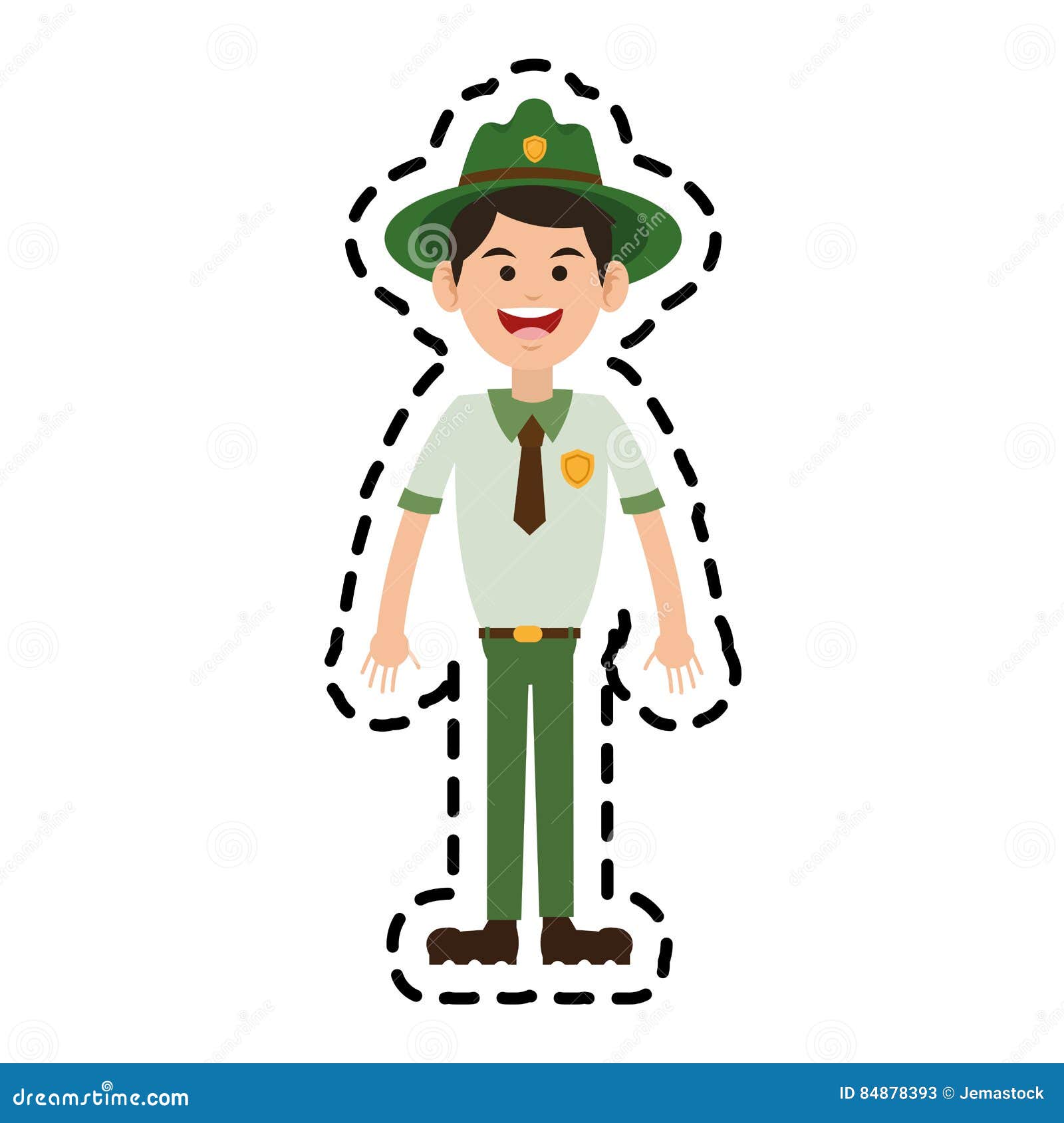 Icono Del Guardabosques Del Bosque Ilustración del Vector - Ilustración ...