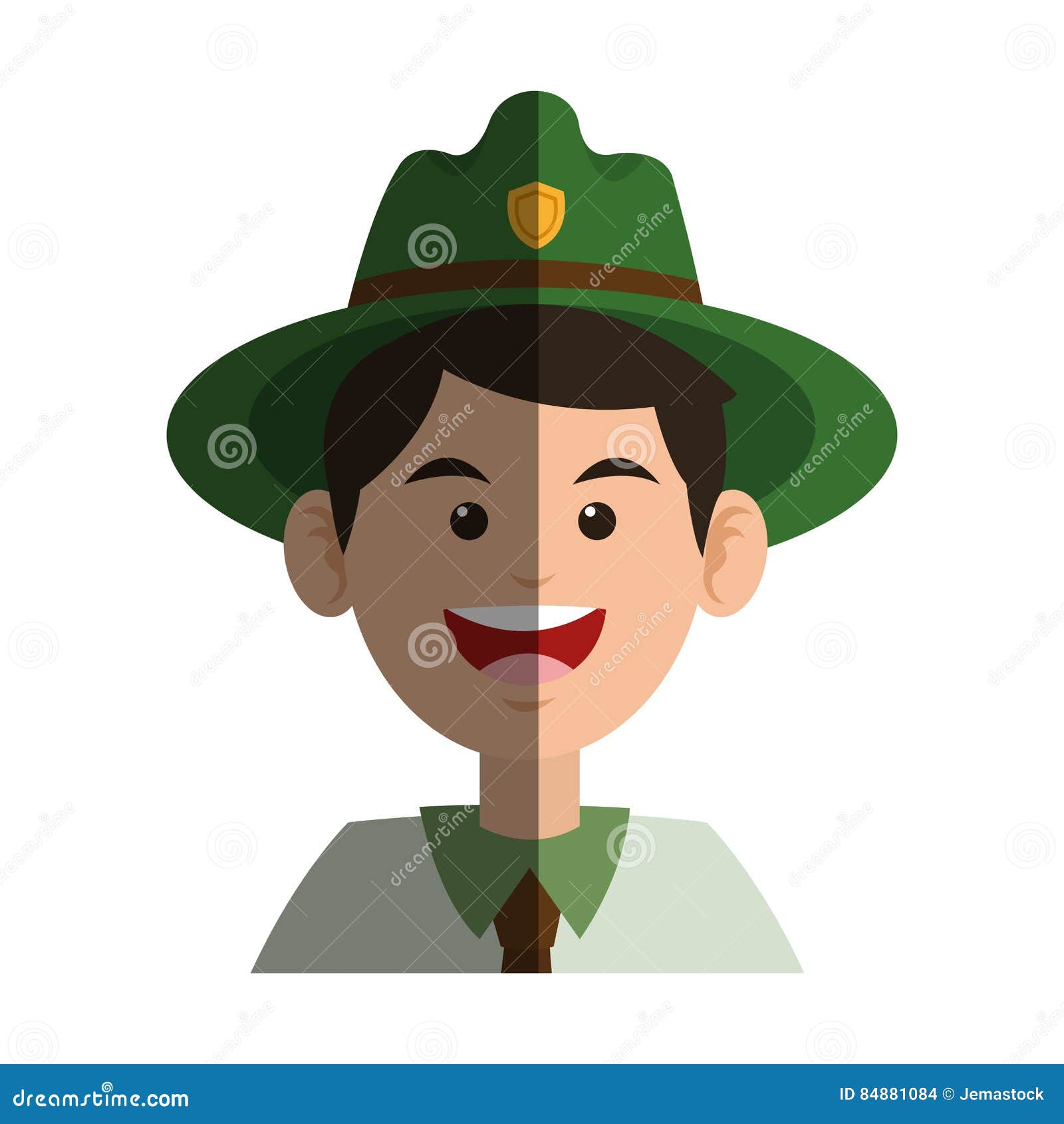 Icono Del Guardabosques Del Bosque Ilustración del Vector - Ilustración ...