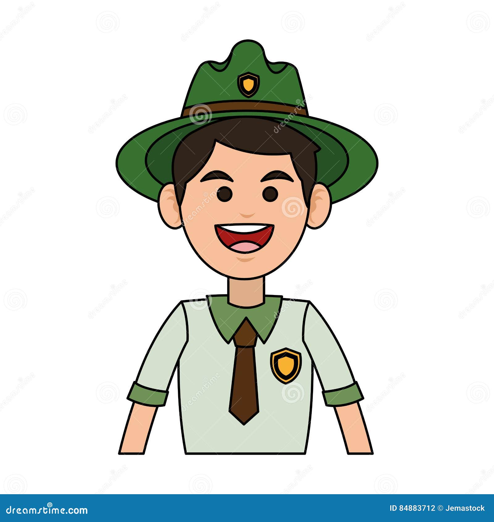 Icono Del Guardabosques Del Bosque Ilustración del Vector - Ilustración ...