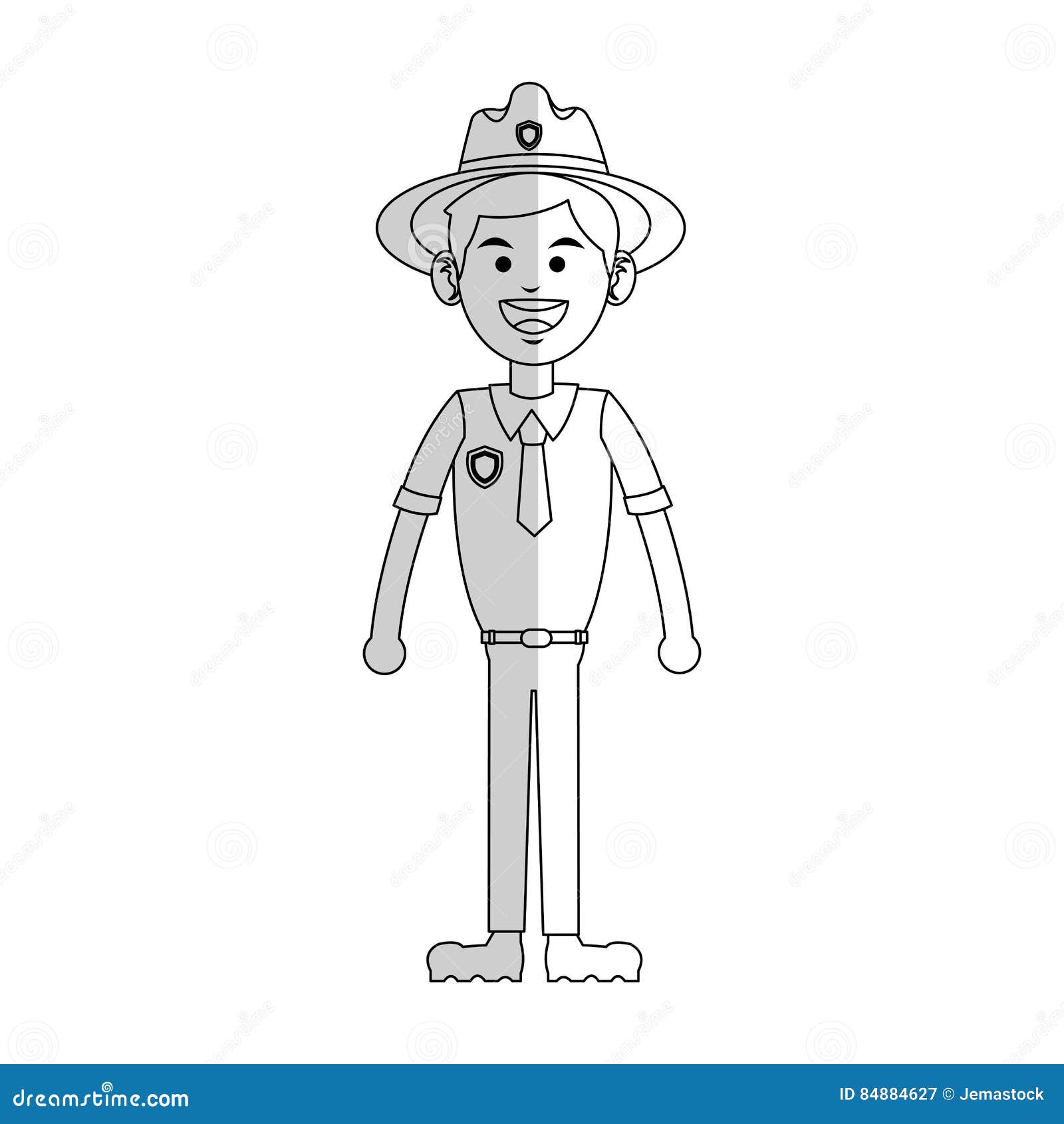 Icono Del Guardabosques Del Bosque Ilustración del Vector - Ilustración ...