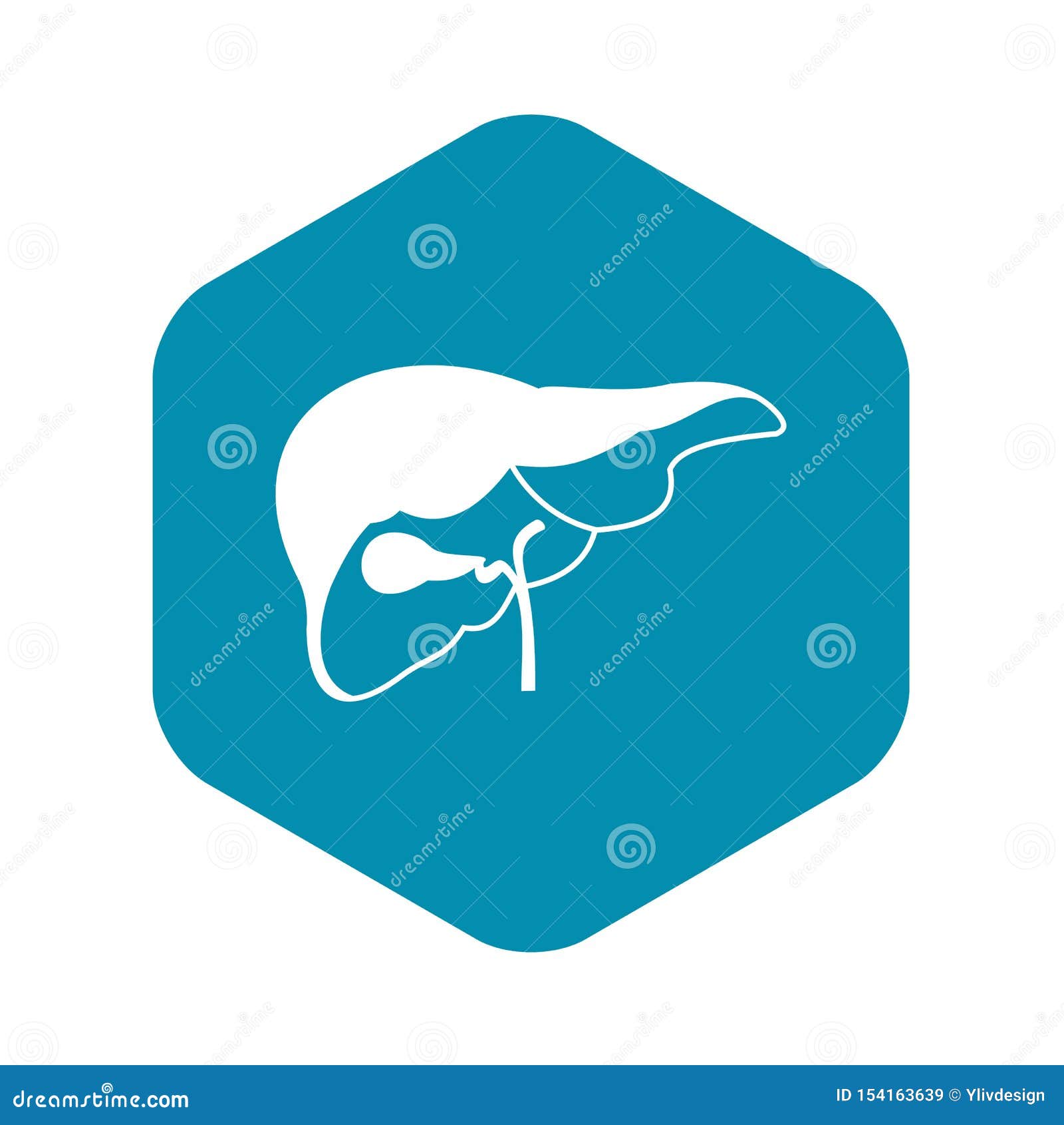 Icono Del H?gado, Estilo Simple Ilustración del Vector - Ilustración de metabolismo ...
