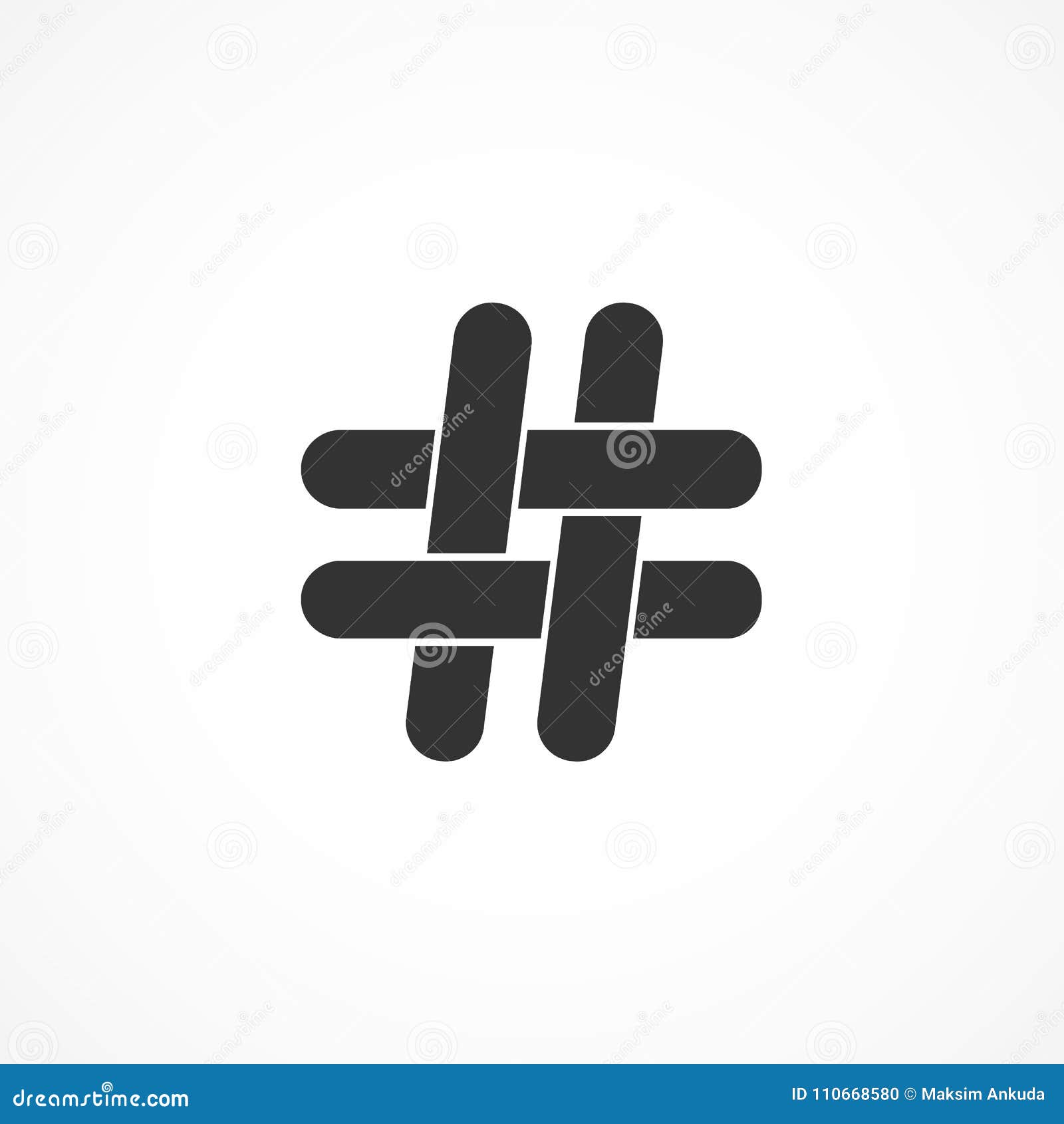 Icono Del Hashtag De La Imagen Del Vector Stock de ilustración ...