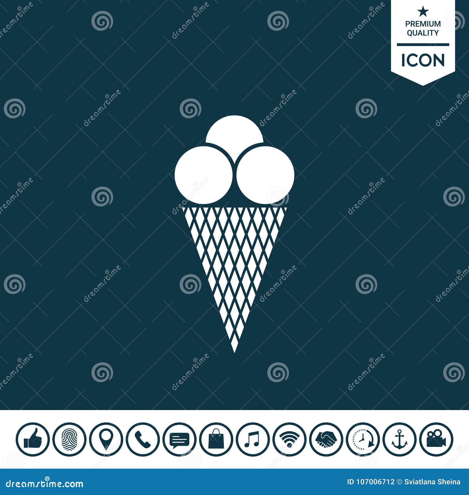 Icono del helado ilustración del vector. Ilustración de refresco ...