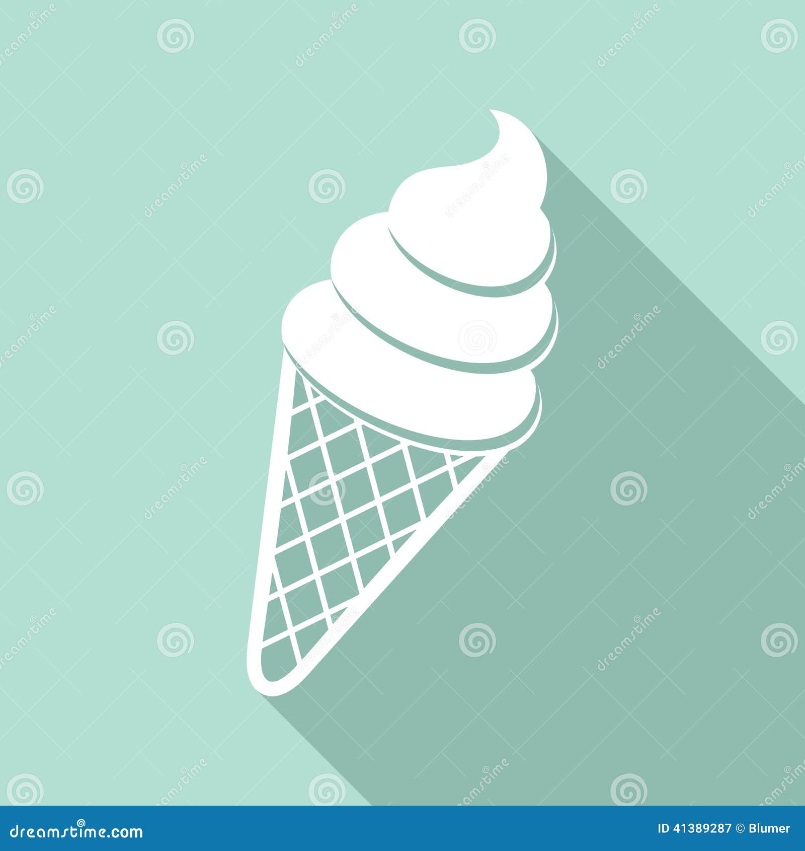 Icono del helado ilustración del vector. Ilustración de vector - 41389287