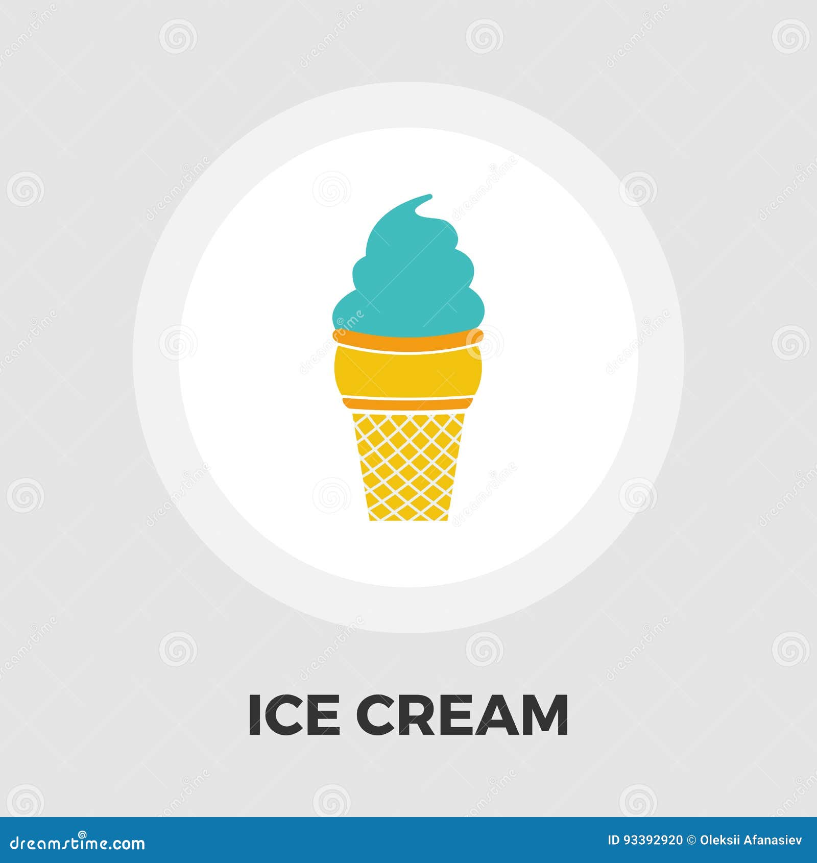 Icono del helado ilustración del vector. Ilustración de sabor - 93392920
