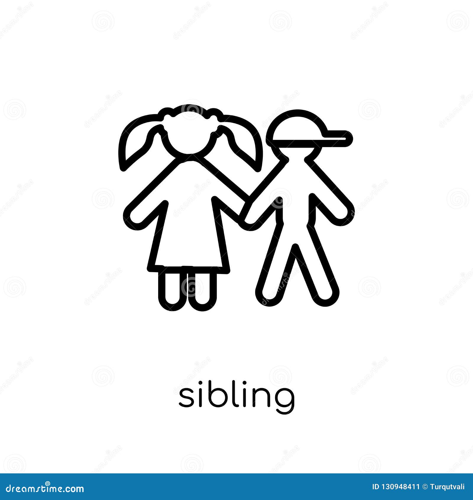 Icono Del Hermano Icono Linear Plano Moderno De Moda Del Hermano Del ...