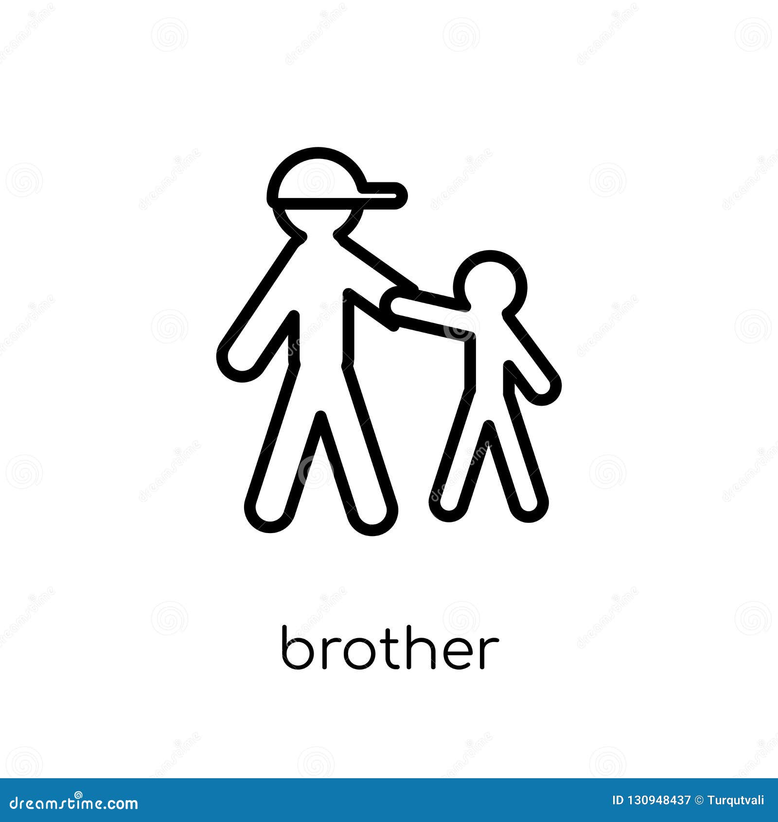 Icono Del Hermano Icono Linear Plano Moderno De Moda Del Hermano Del ...