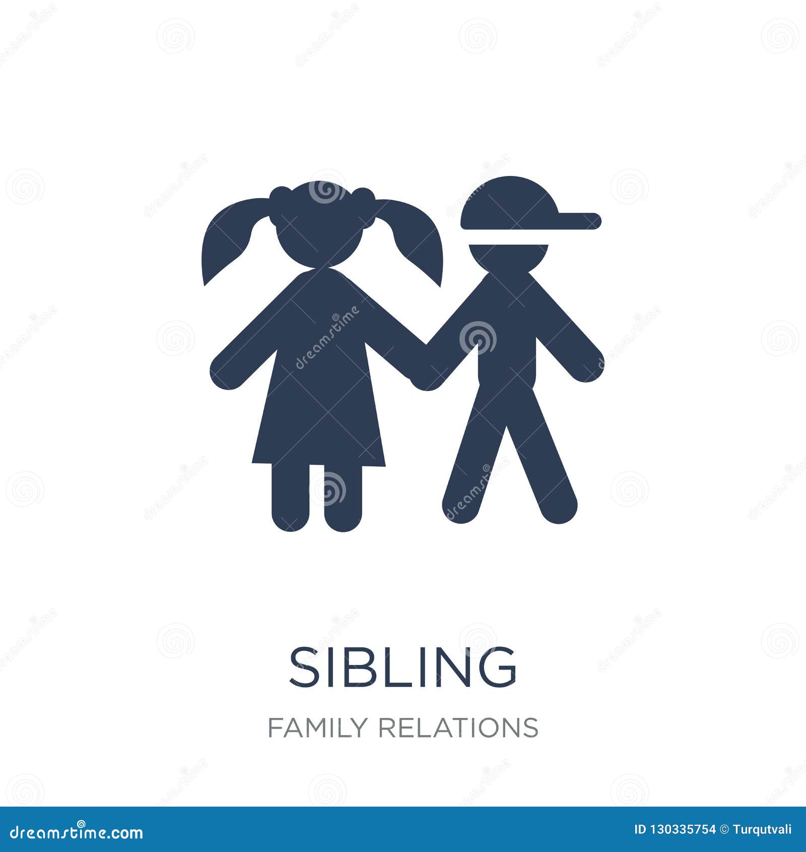 Icono Del Hermano Icono Plano De Moda Del Hermano Del Vector En El ...