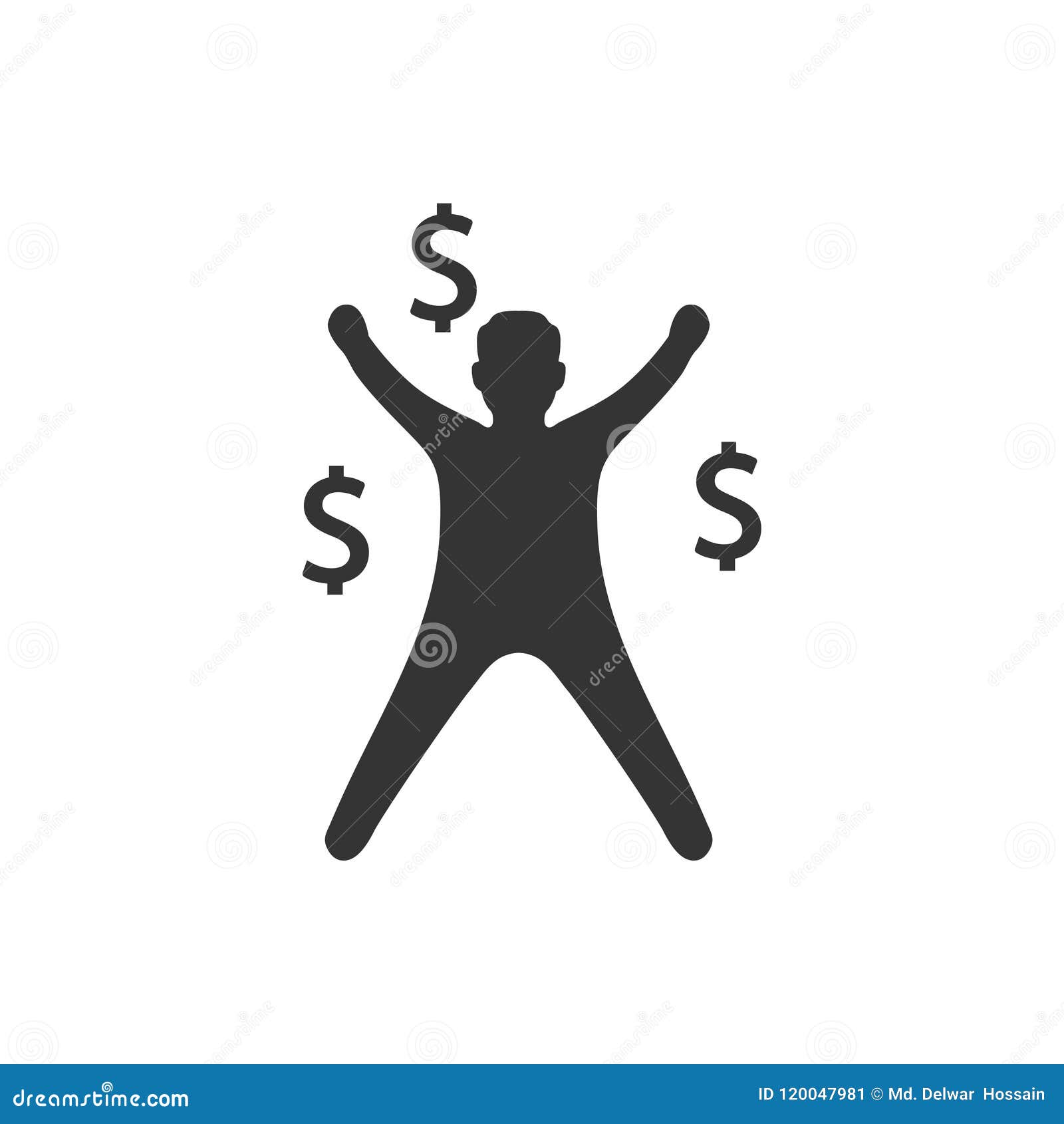 Icono del hombre rico ilustración del vector. Ilustración de éxito ...