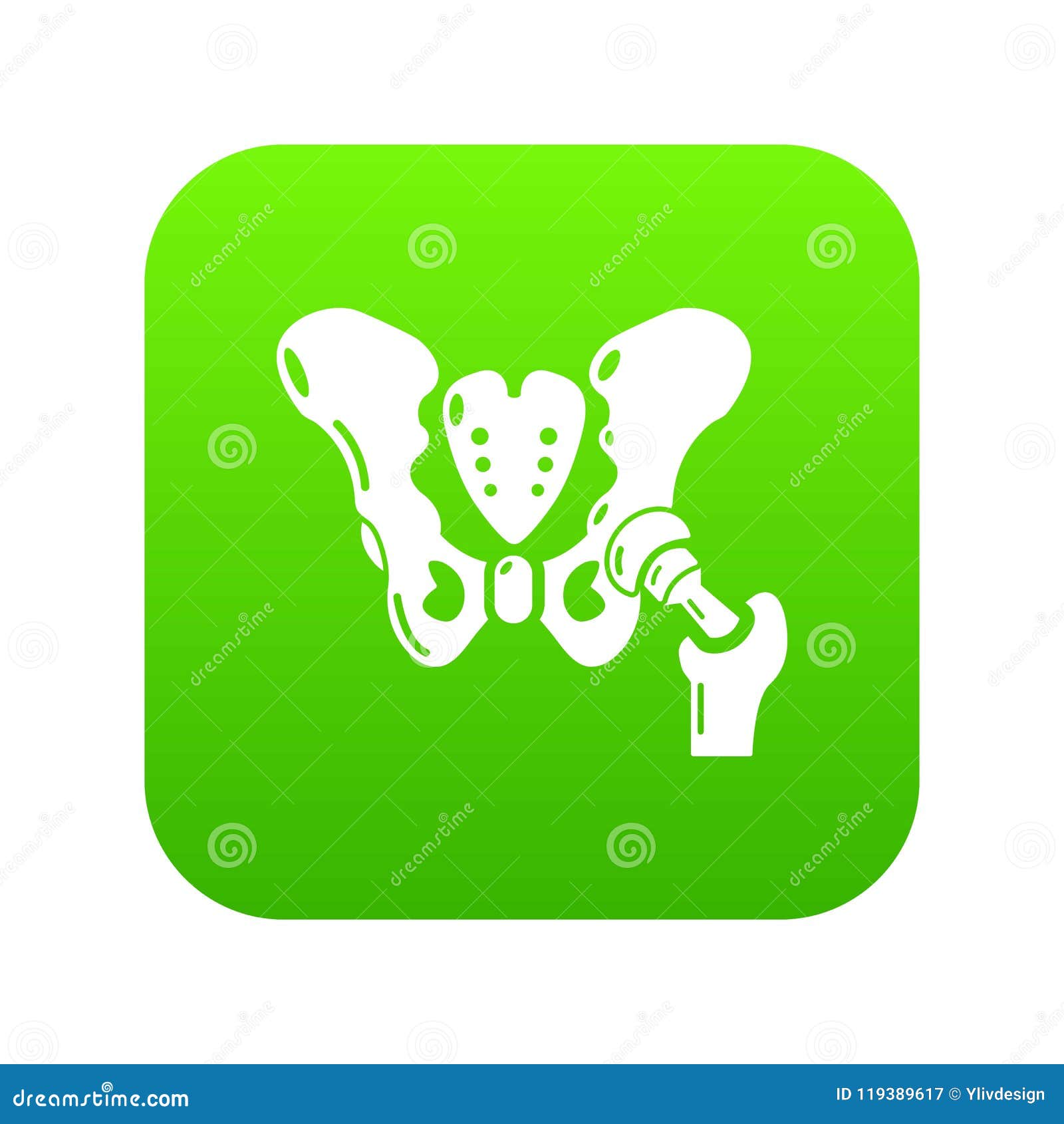 Icono Del Hueso De La Cadera, Estilo Simple Ilustración del Vector ...