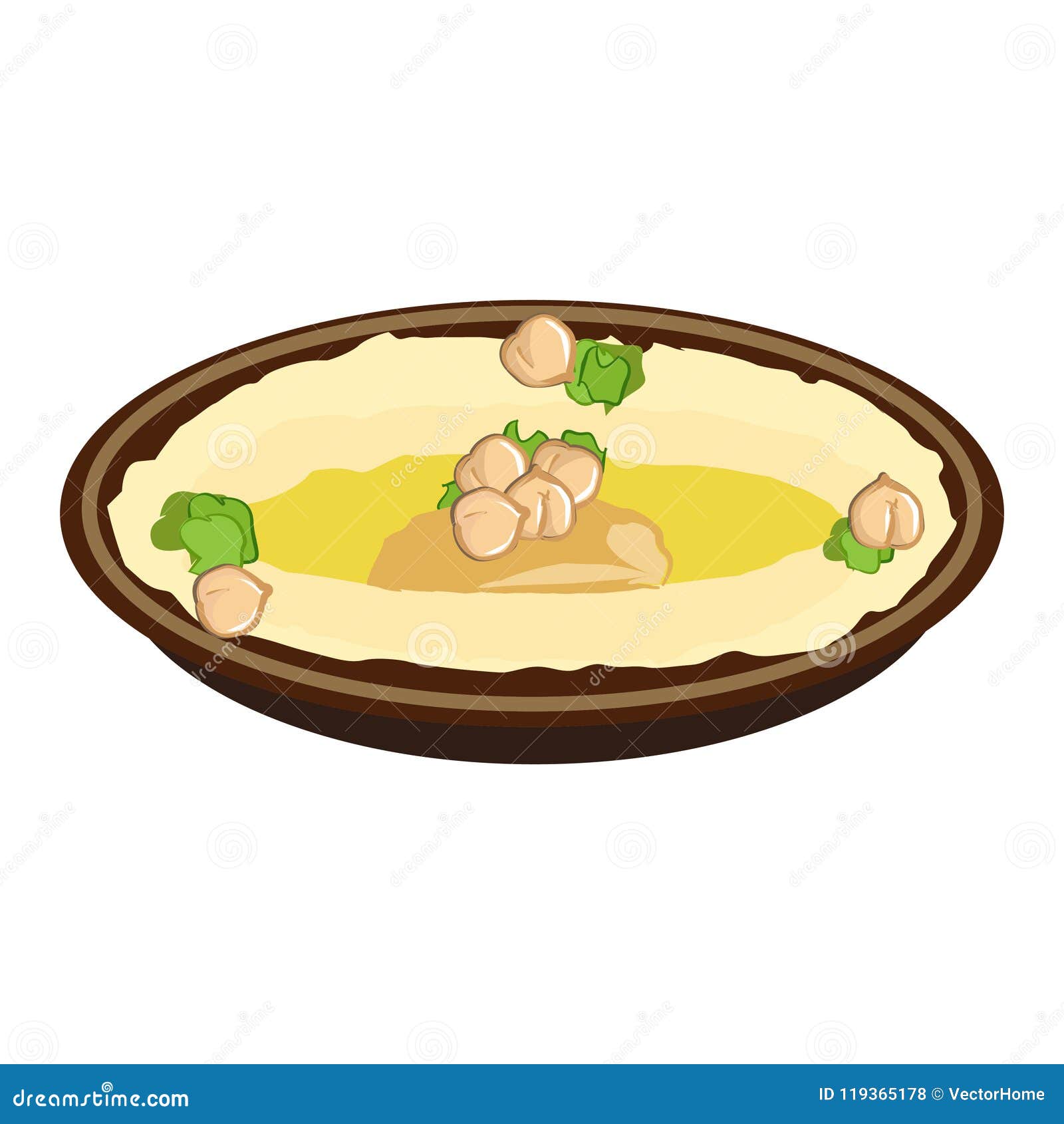 Icono Del Hummus De Los Garbanzos, Ejemplo Del Vector Ilustración del ...