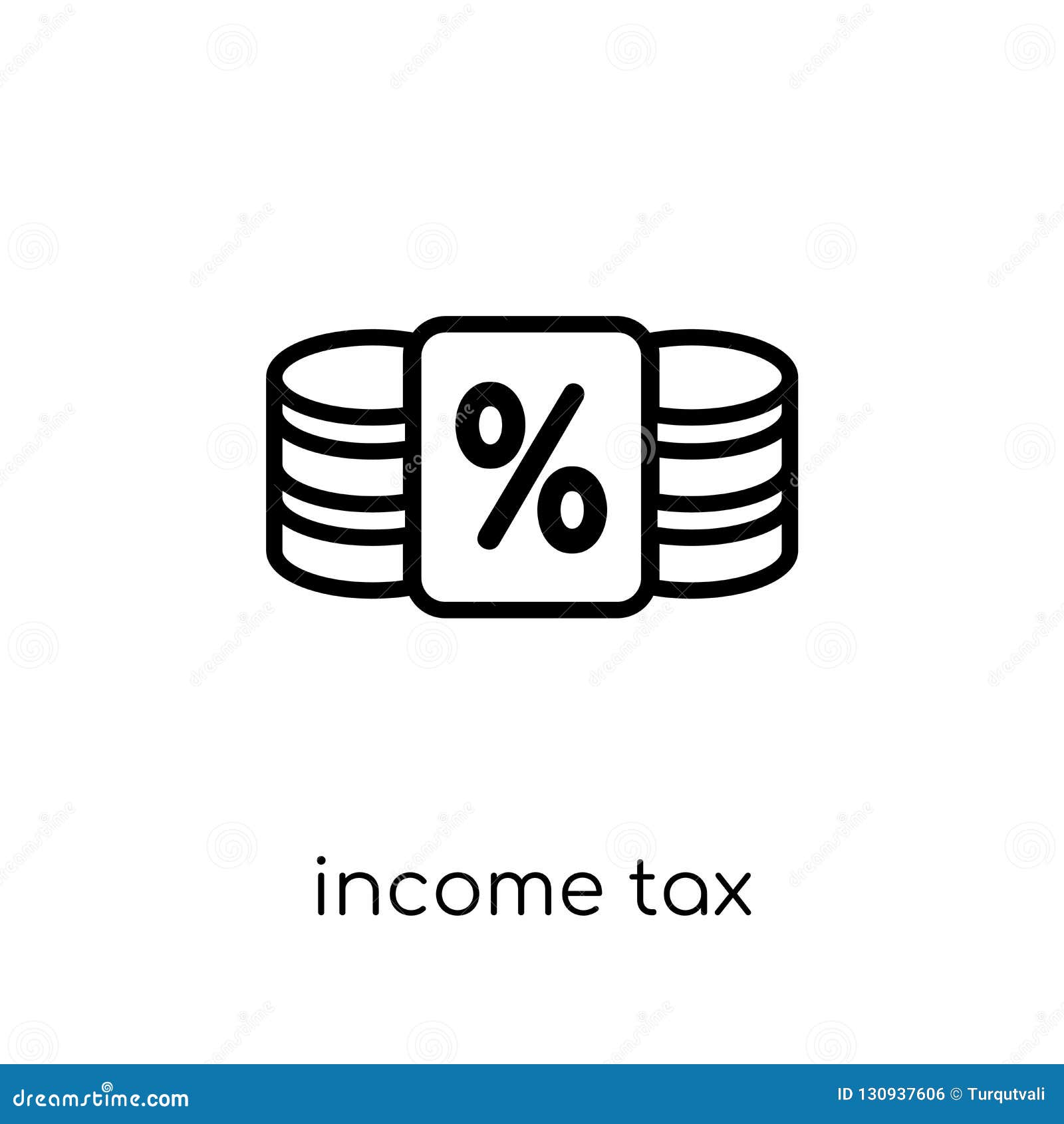 Icono Del Impuesto Sobre La Renta Ilustración del Vector - Ilustración ...