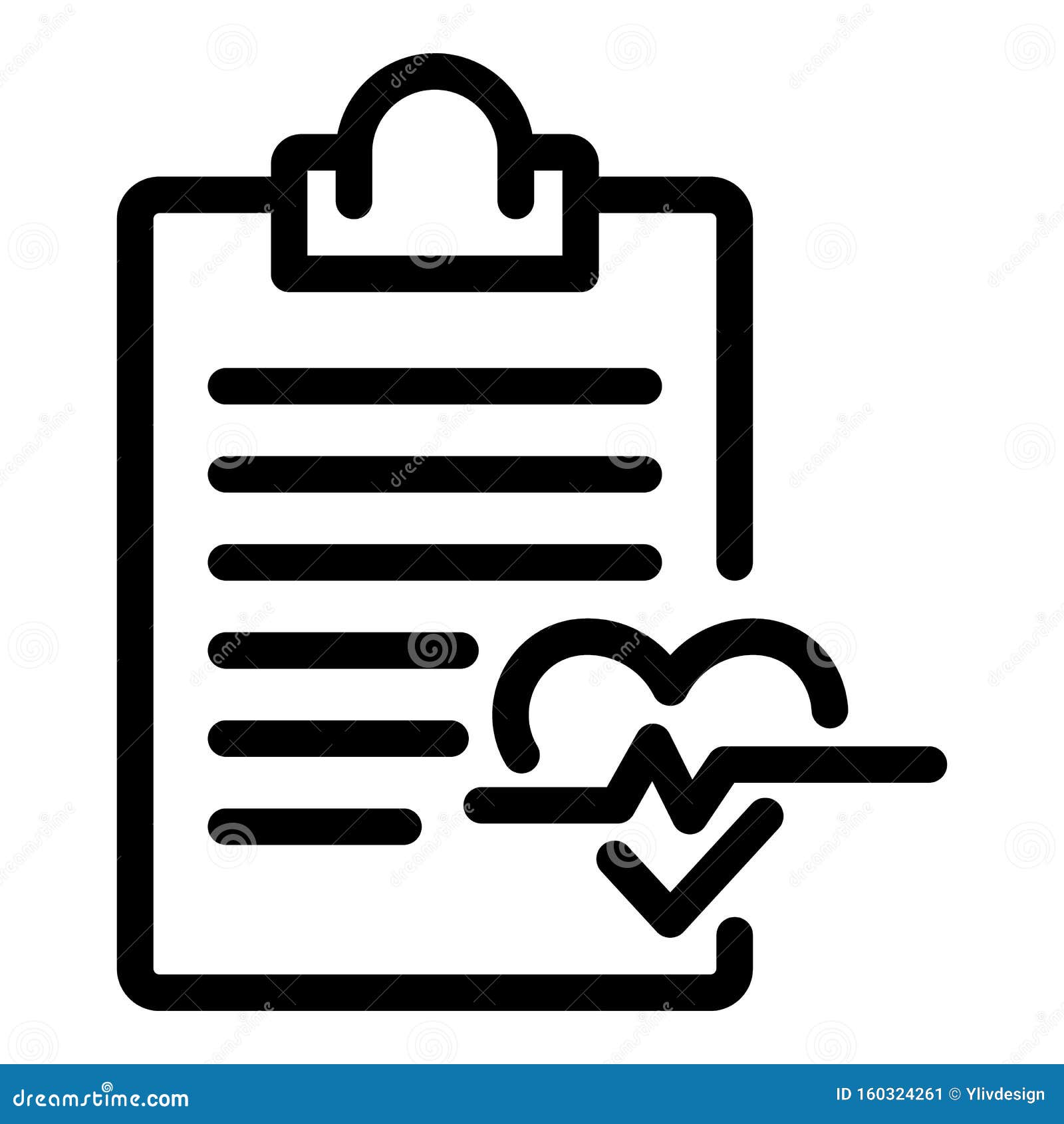 Icono Del Informe M?dico, Estilo Del Esquema Ilustración del Vector - Ilustración de cuidado ...