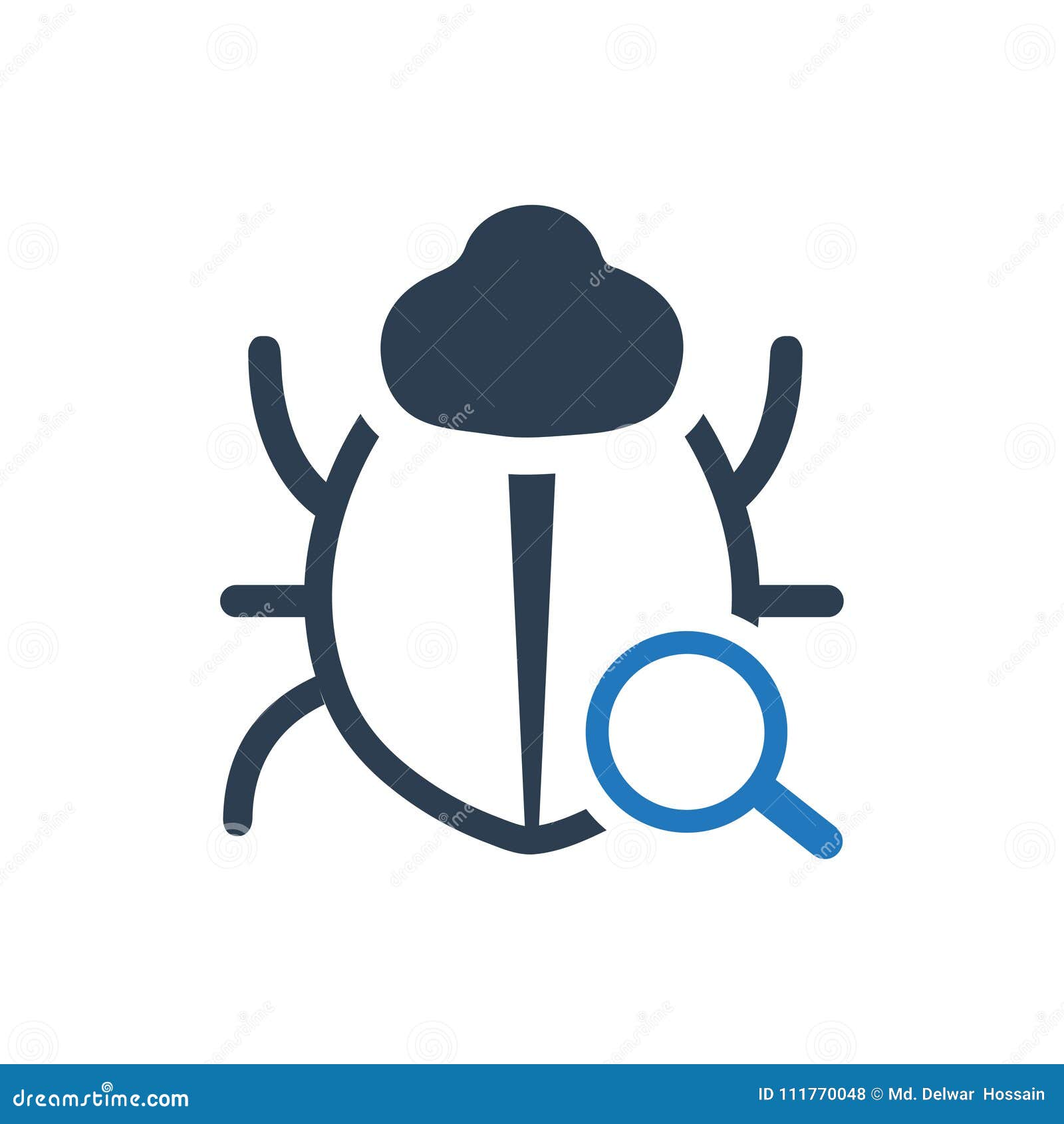 Icono Del Insecto Del Hallazgo Ilustración del Vector - Ilustración de ...