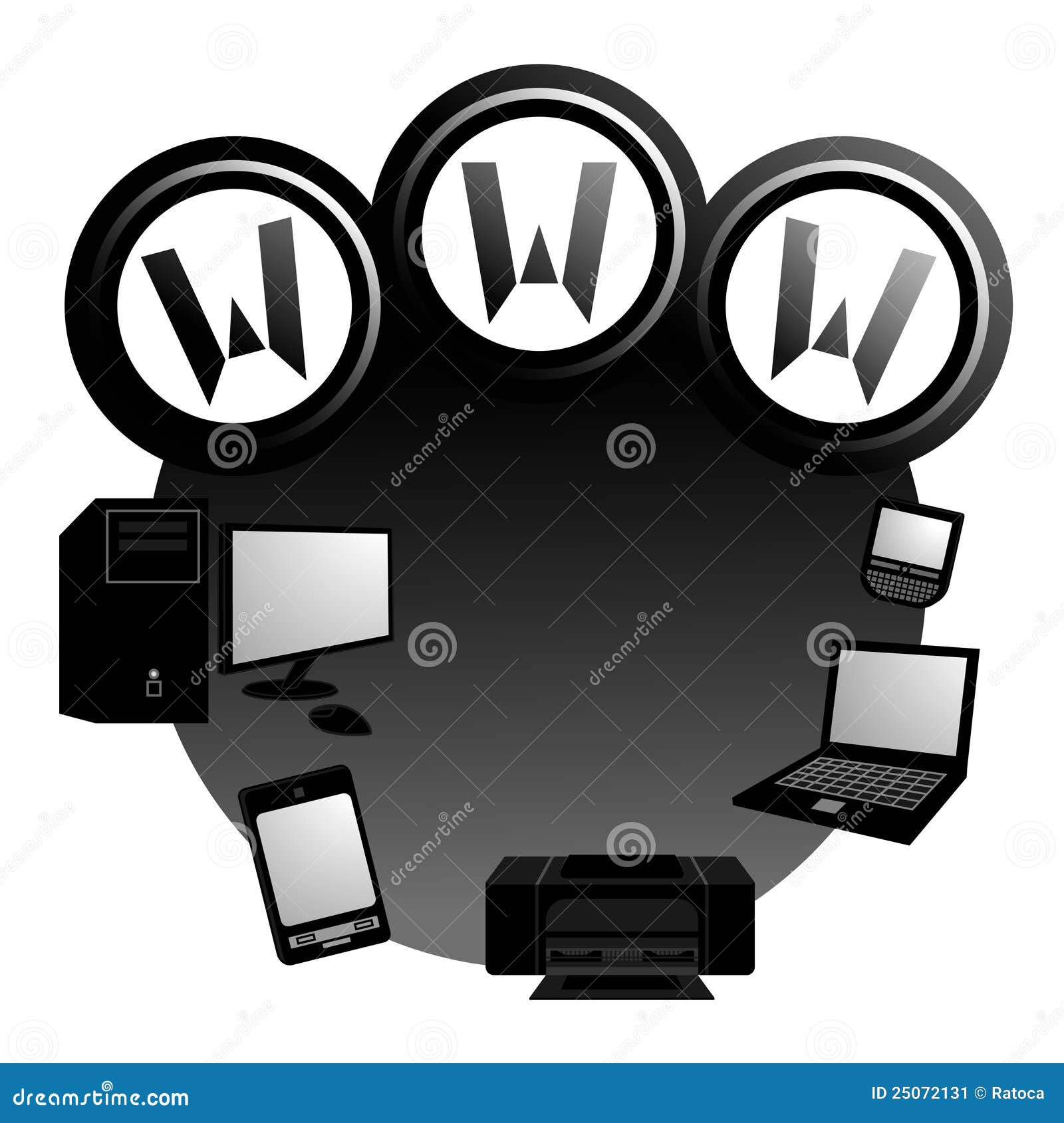 Icono del Internet ilustración del vector. Ilustración de impresora ...