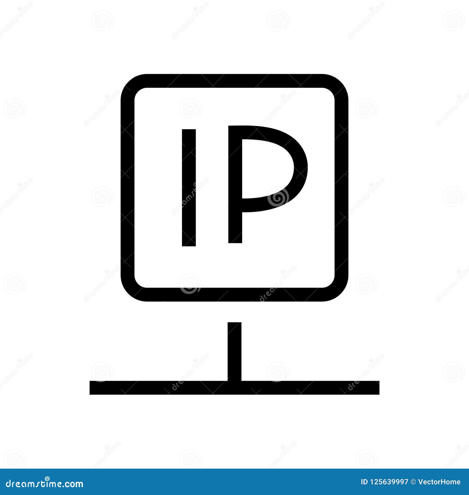 Icono Del IP, Ejemplo Del Vector Ilustración del Vector - Ilustración ...