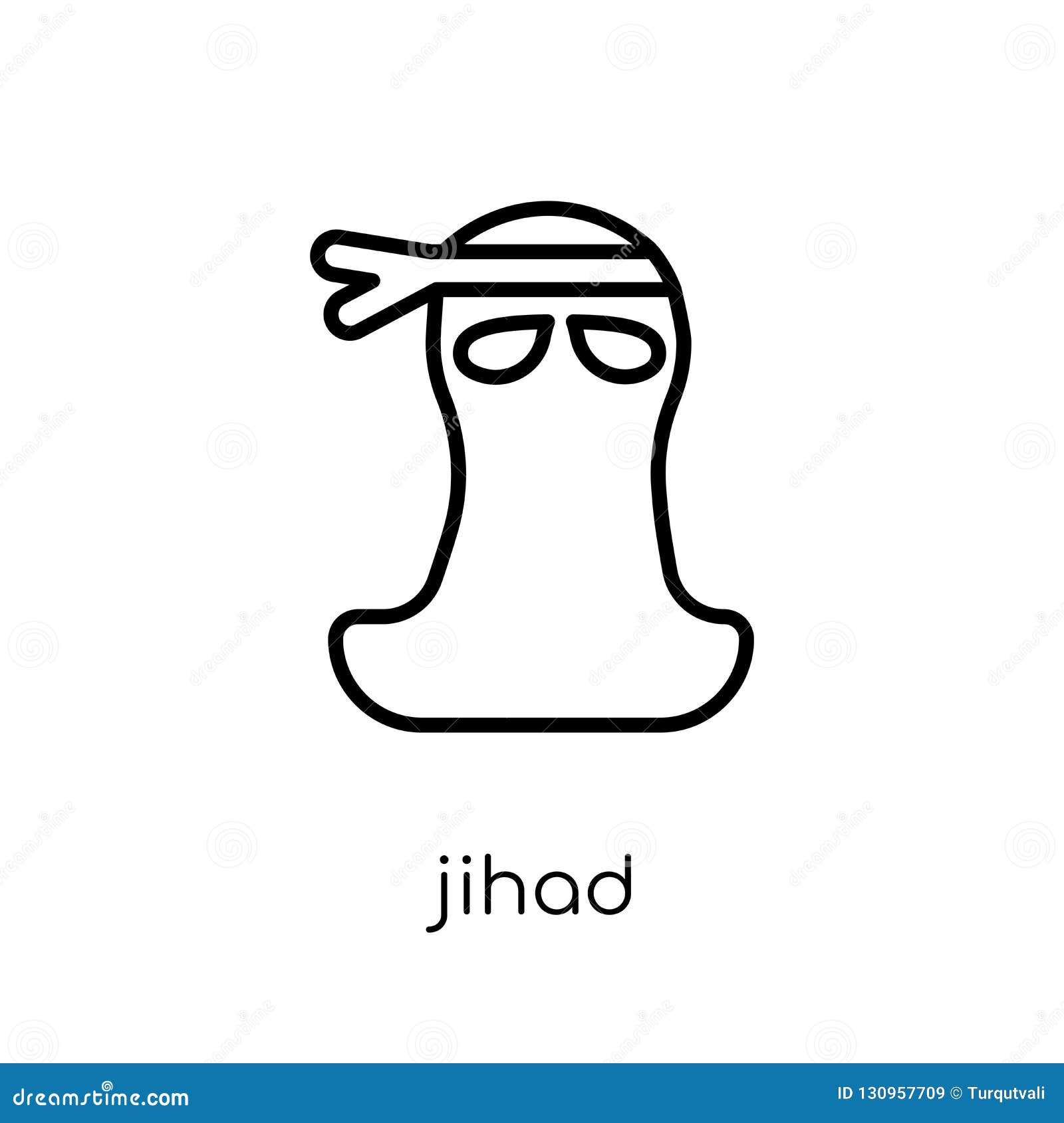 Icono Del Jihad Icono Linear Plano Moderno De Moda Del Jihad Del Vector ...