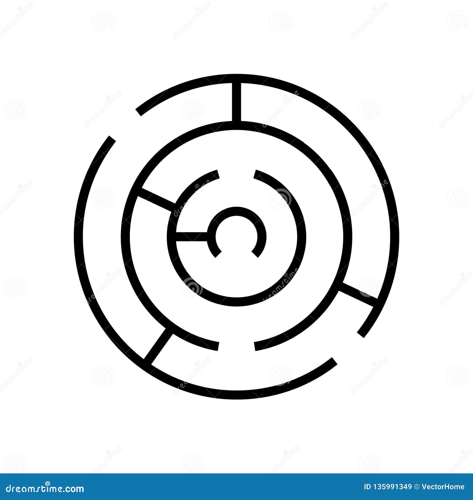 Icono Del Laberinto, Ejemplo Del Vector Ilustración del Vector ...