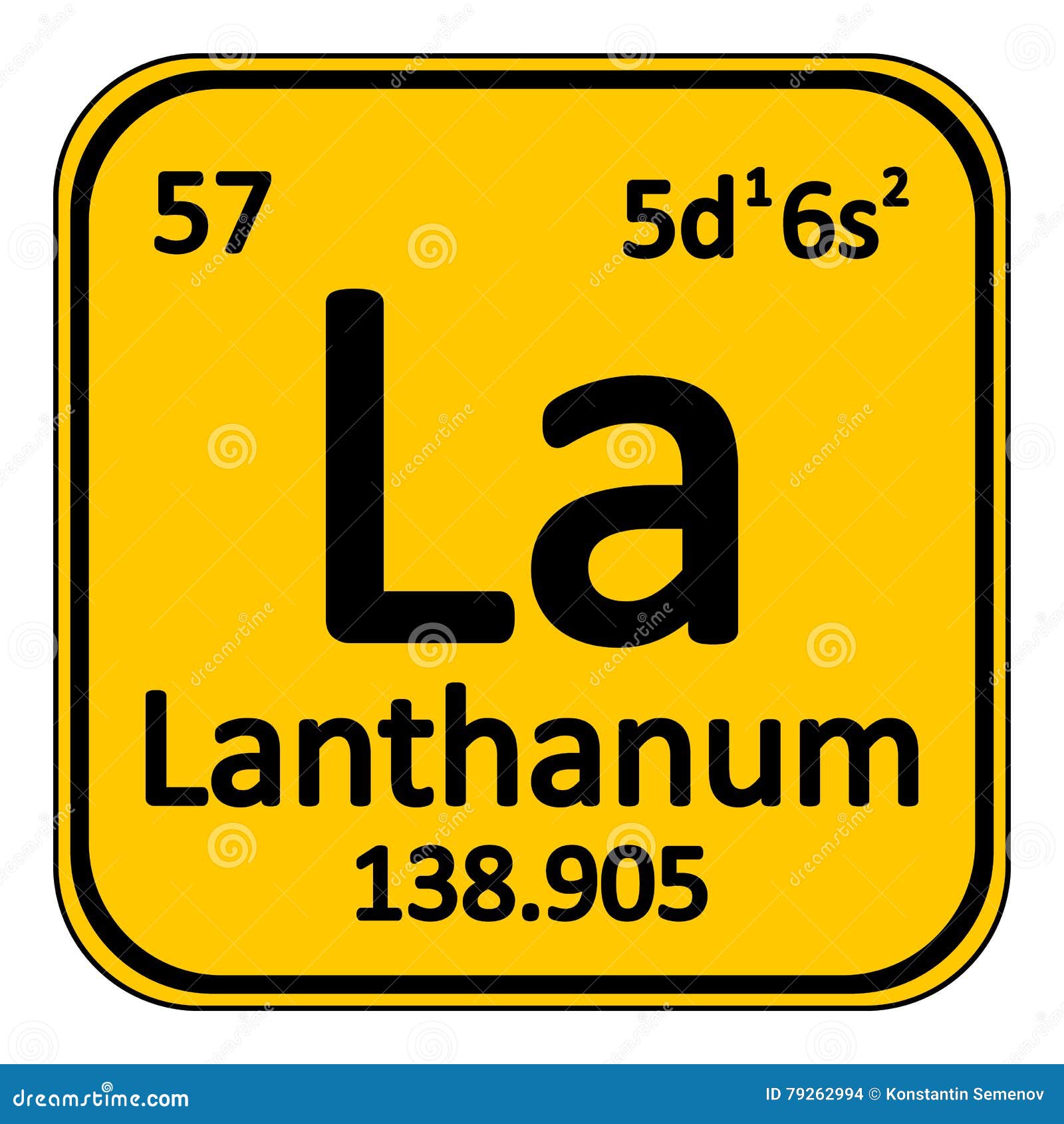 Icono Del Lantano Del Elemento De Tabla Periódica Stock de ilustración ...