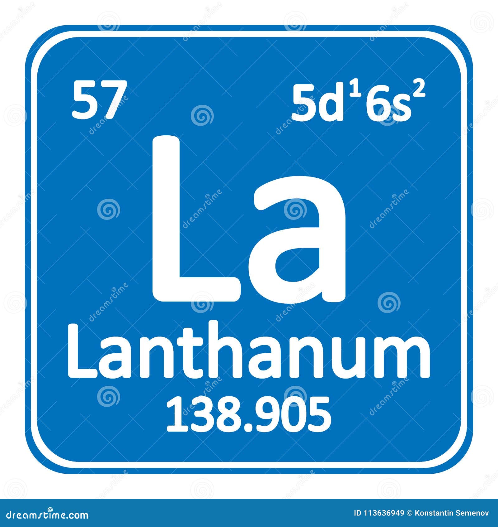 Icono Del Lantano Del Elemento De Tabla Periódica Stock de ilustración ...